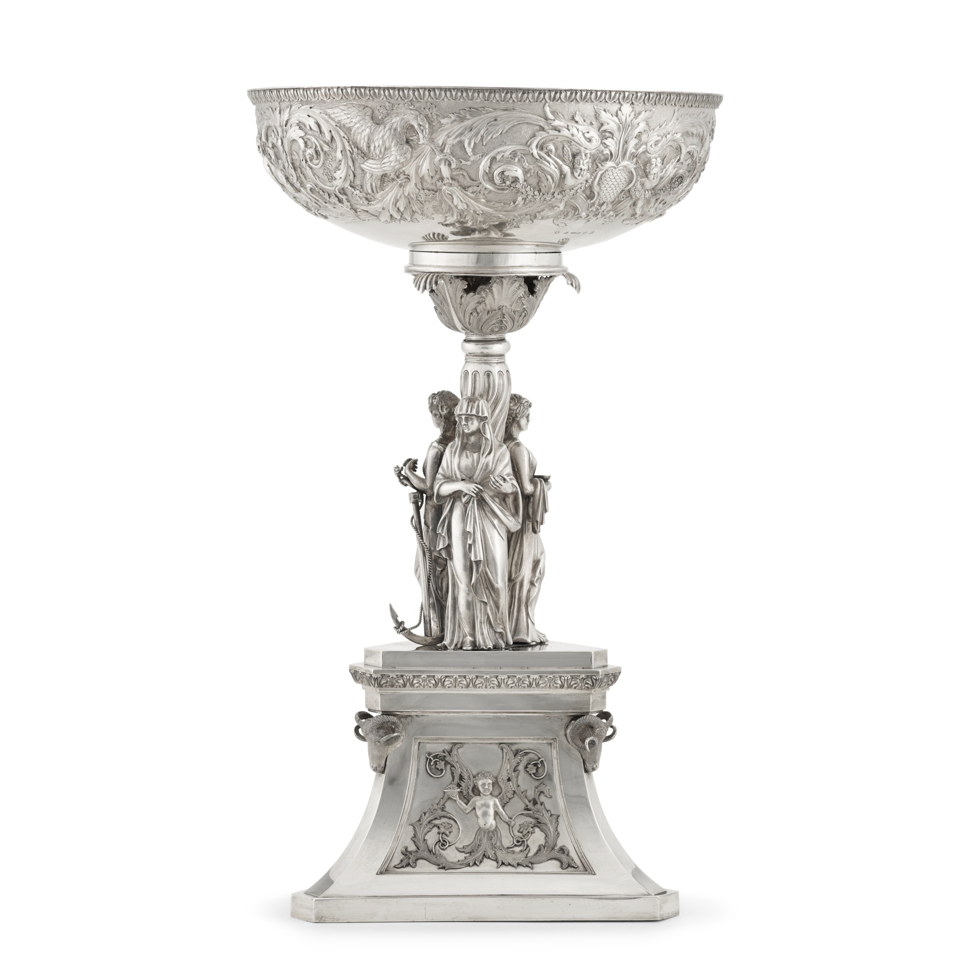A Victorian Scottish silver centrepiece, Marshall & Sons, Edinburgh ...