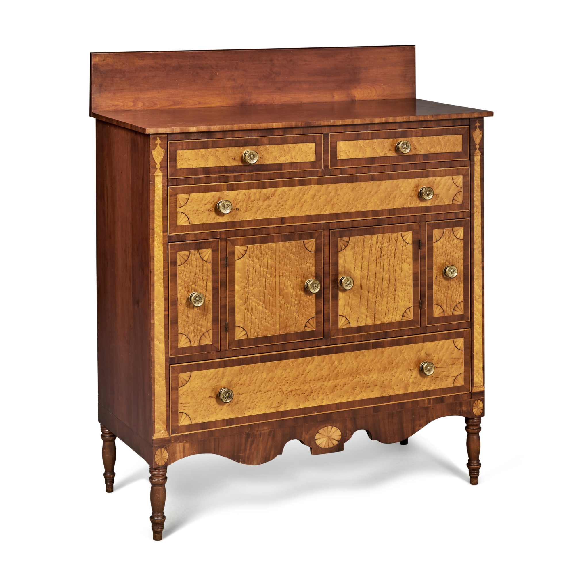 The Martindale Family Rare Federal Inlaid and Figured Maple, Mahogany ...