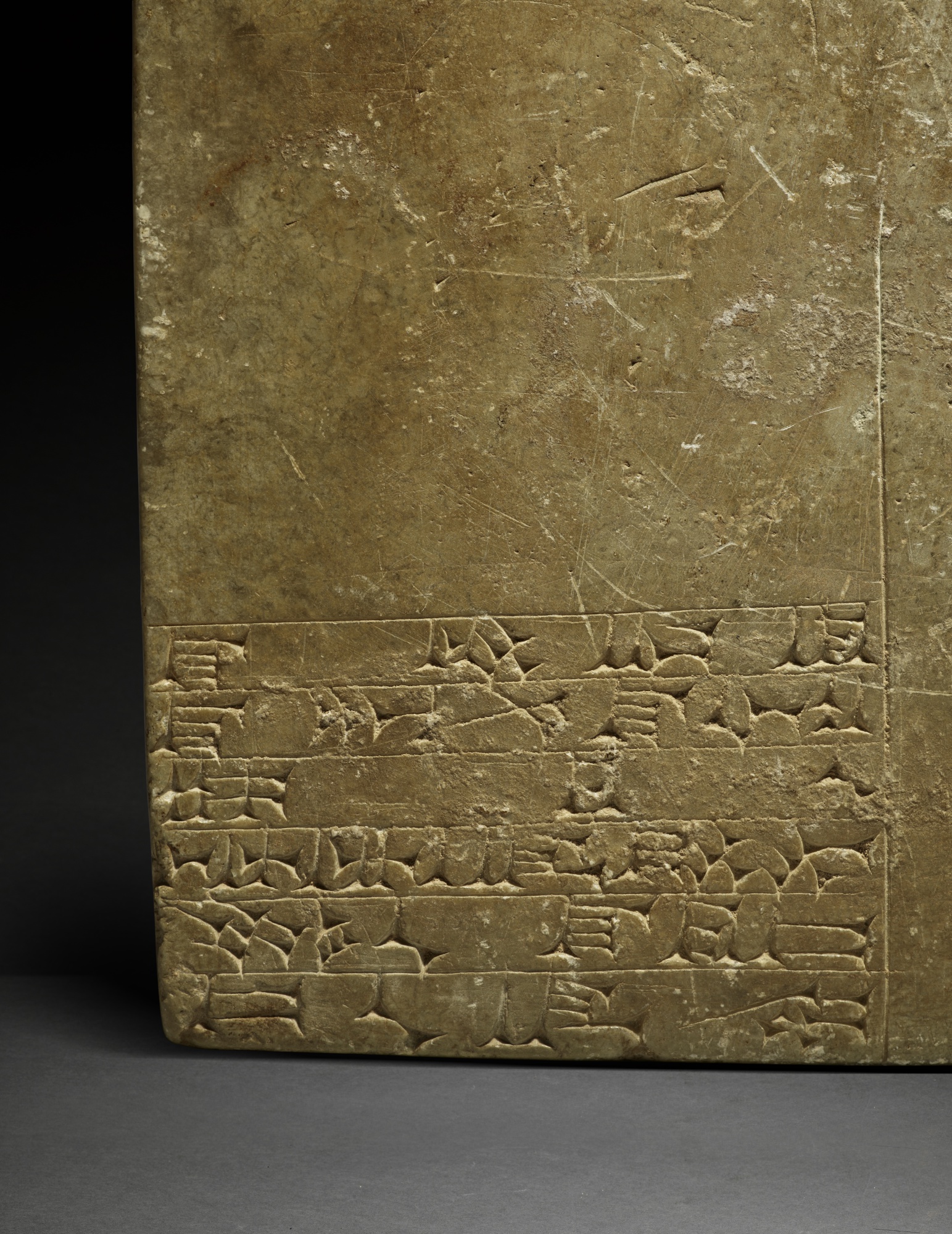 An Assyrian Gypsum Alabaster Foundation Plaque., reign of Tukulti ...