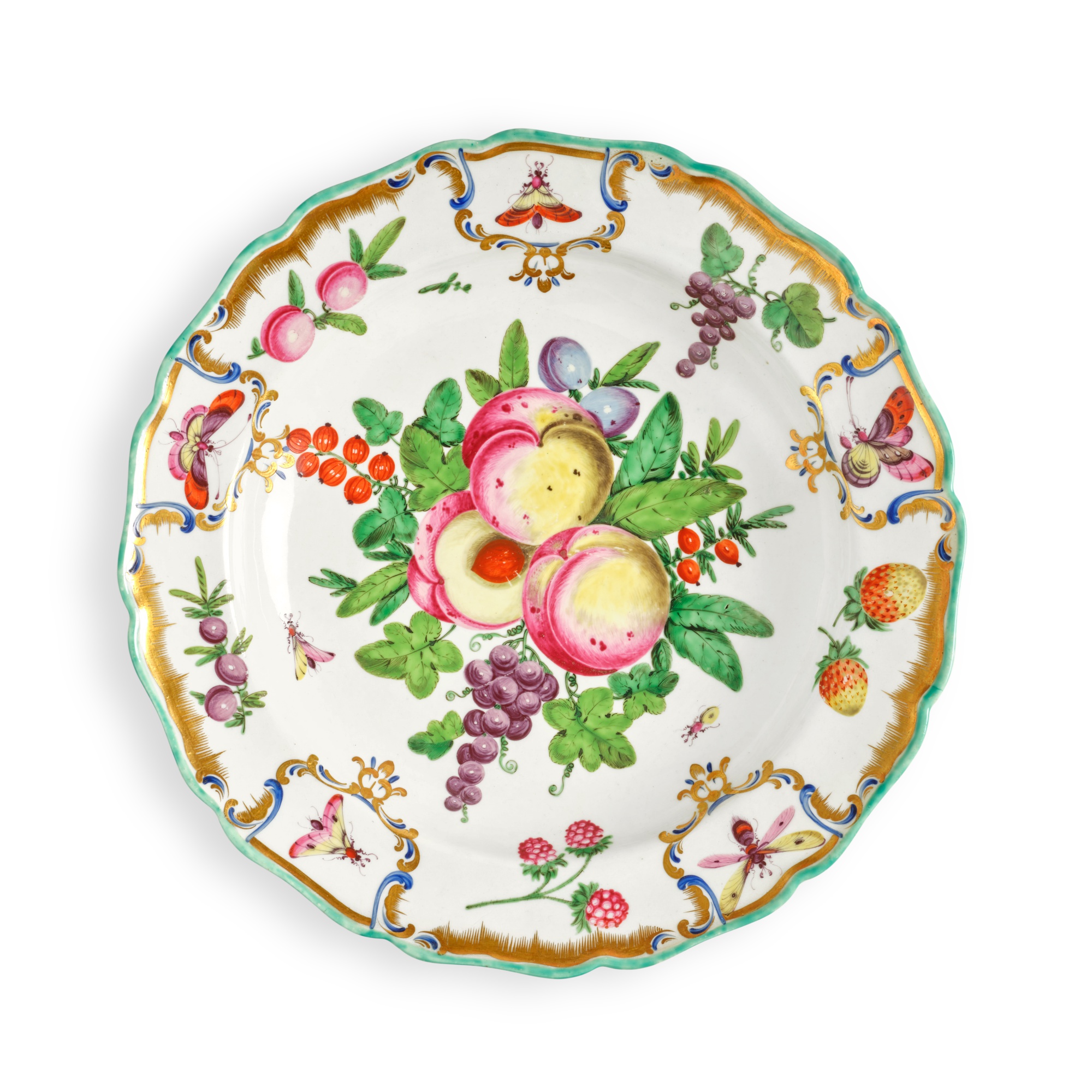 A Rare Worcester Plate from 'The Duke of Gloucester Service', Circa ...