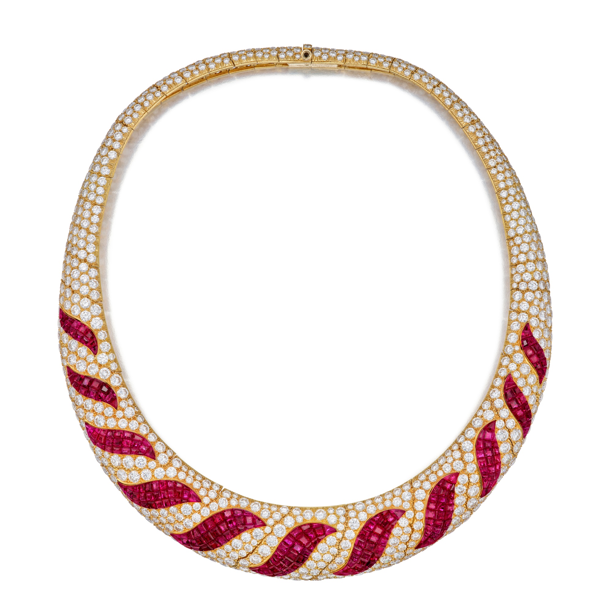 A 'Mystery-Set' Ruby and Diamond Necklace | Exceptional Jewels: The Wolf Family Collection ...