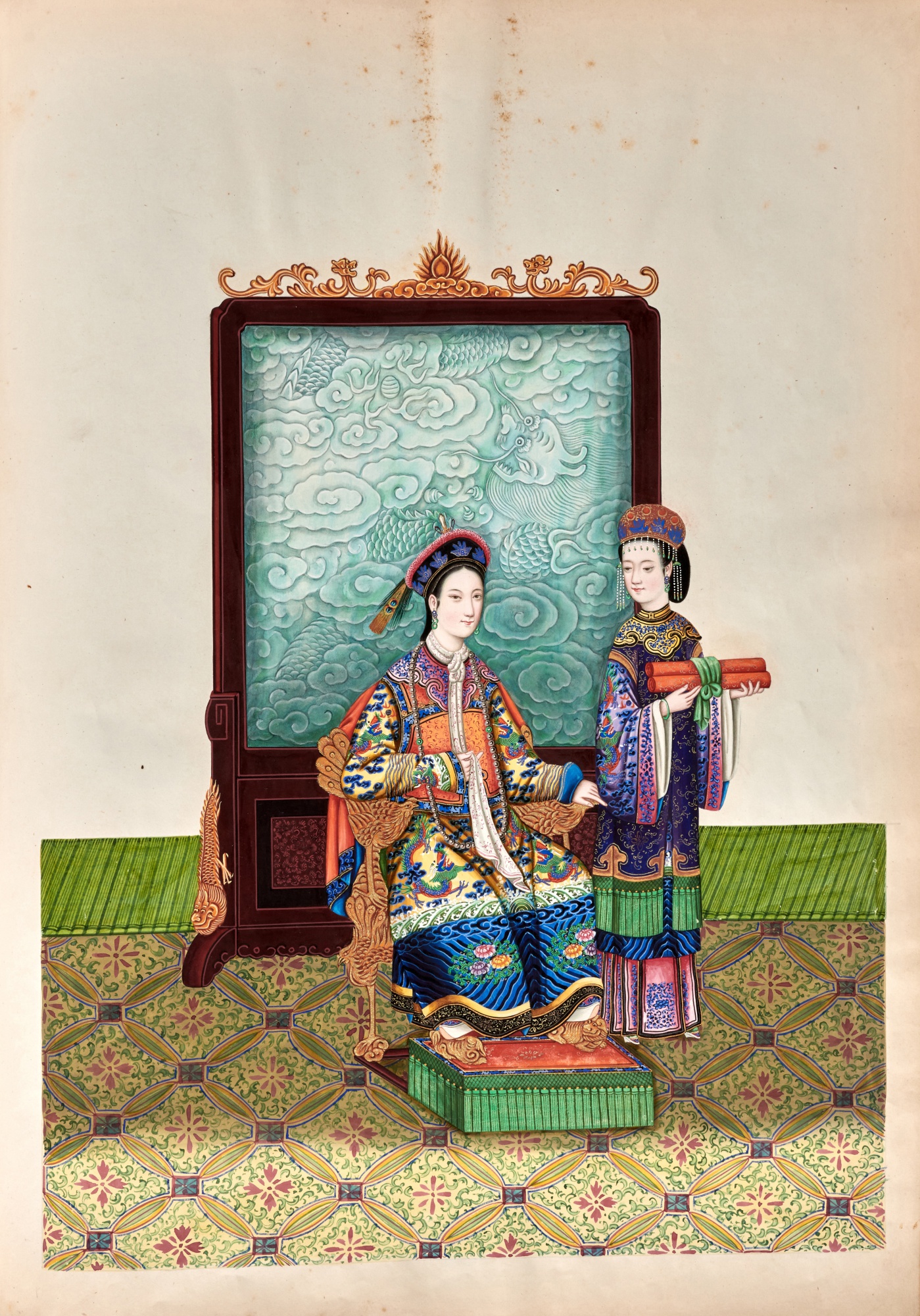 Chinese School | Album of watercolour drawings of flowers, birds, fruit ...