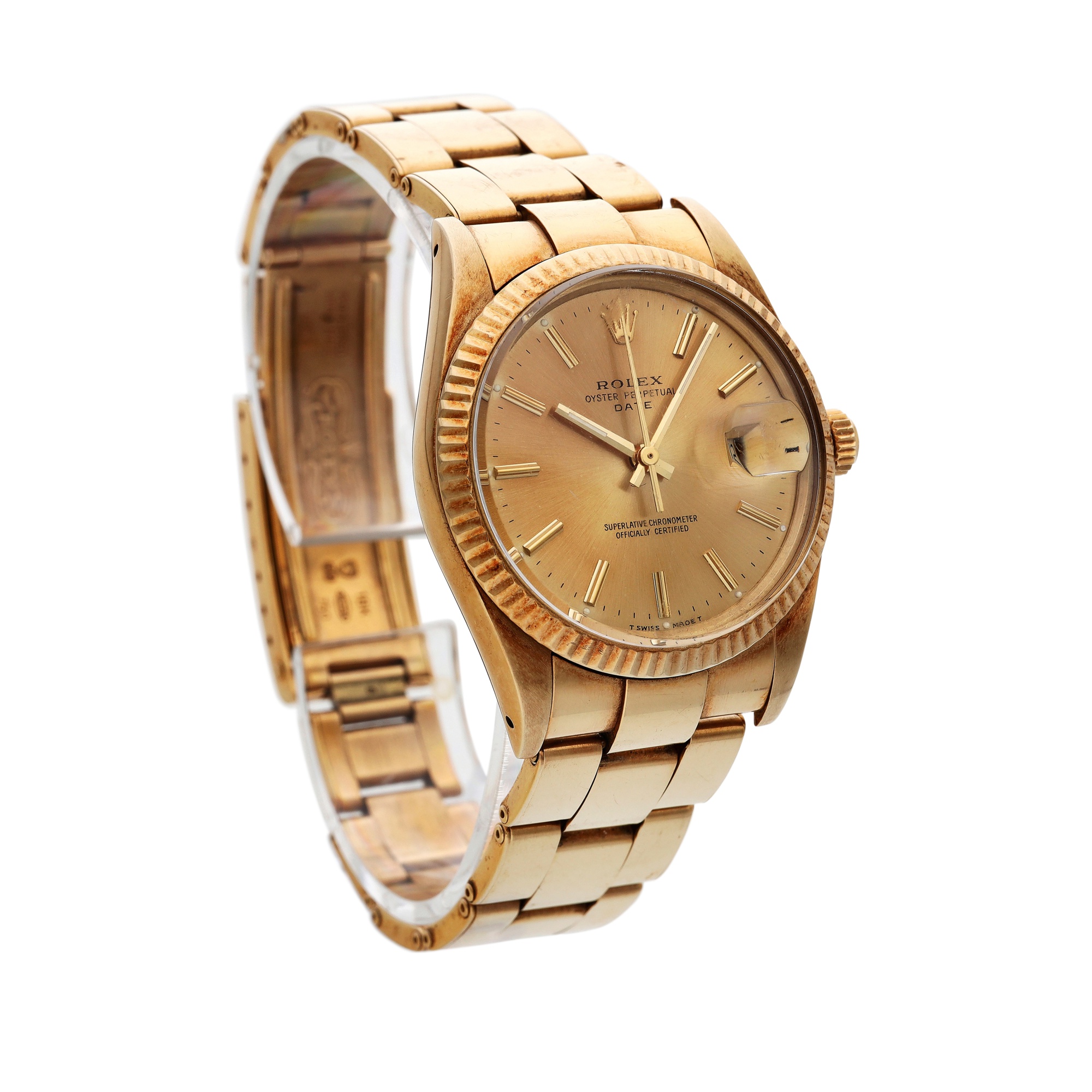 Reference 15007 Date | A yellow gold automatic wristwatch with date and ...