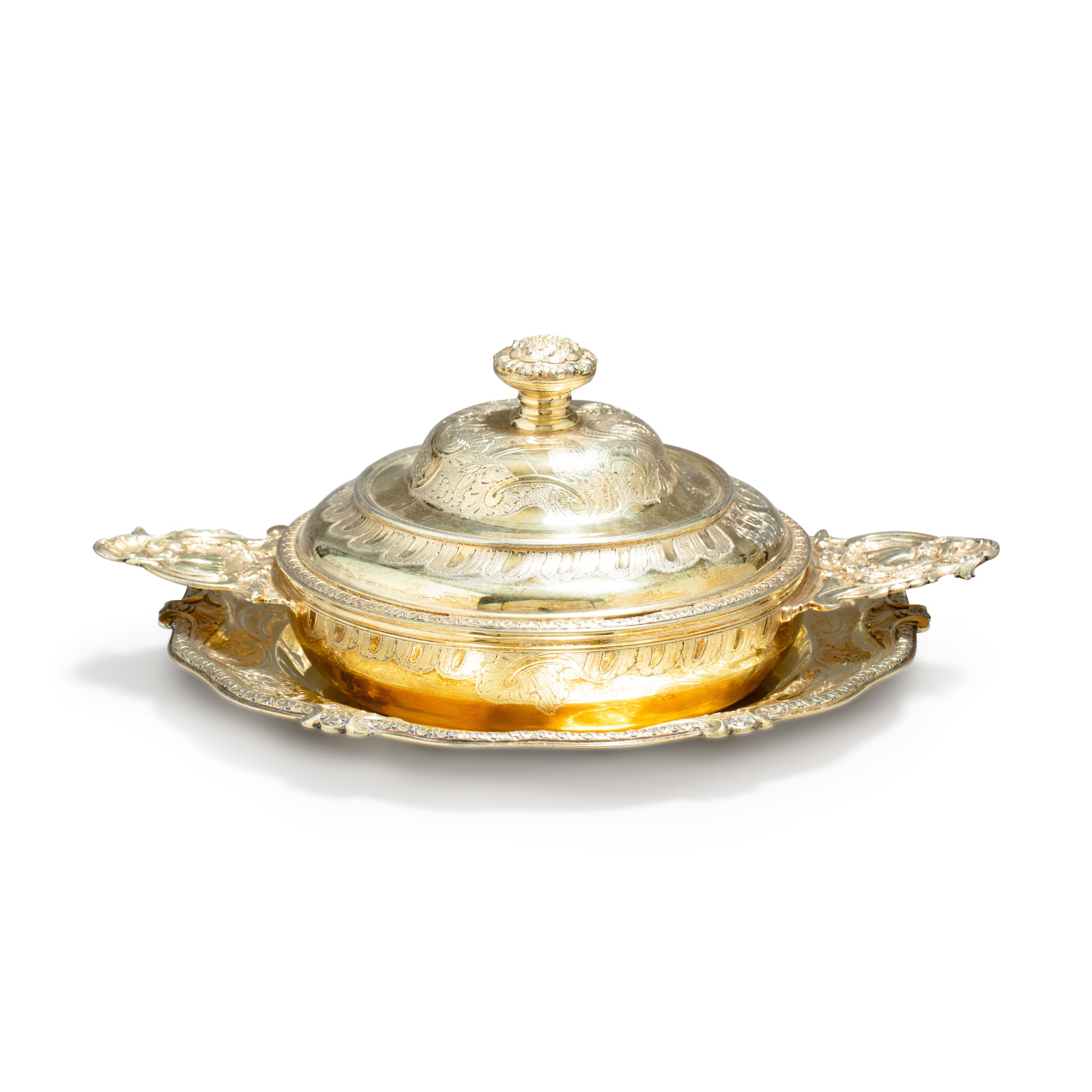 A silver-gilt covered ecuelle and stand, Jean-Louis III Imlin ...