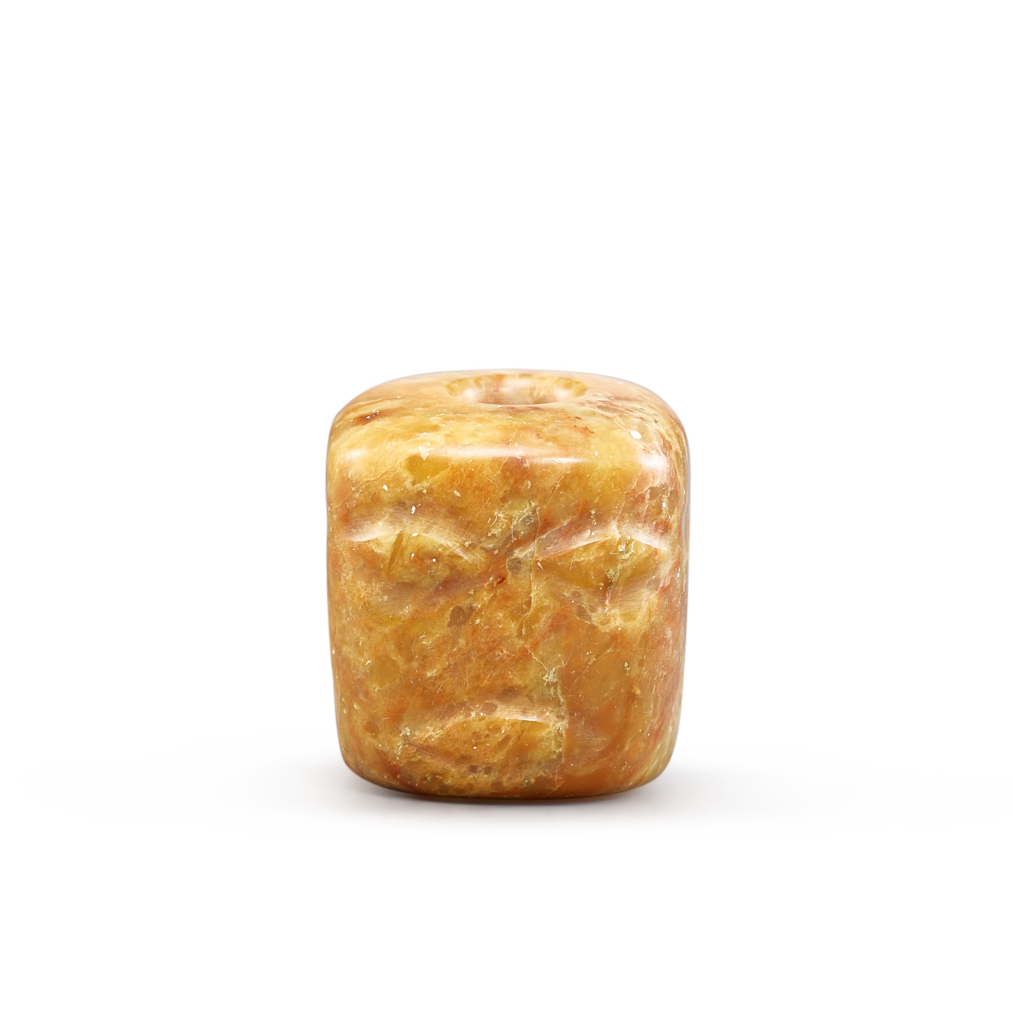 An archaic carved stone 'humanoid' bead, Neolithic period, Dawenkou ...