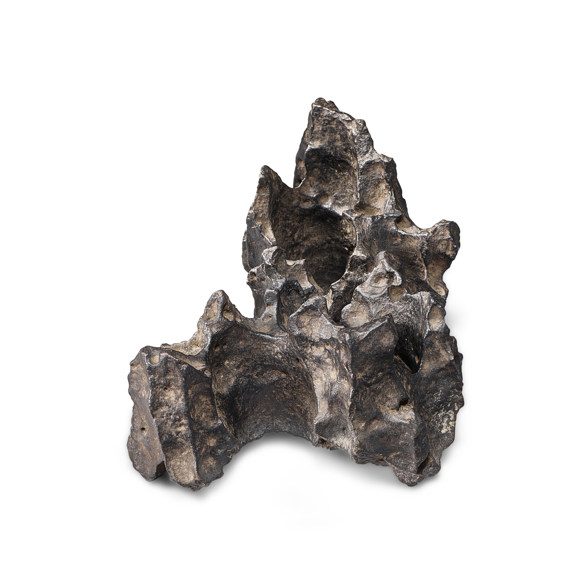 A 'Yang Meng' lingbi rock inscribed by Luo Pin, Qing dynasty and an ...