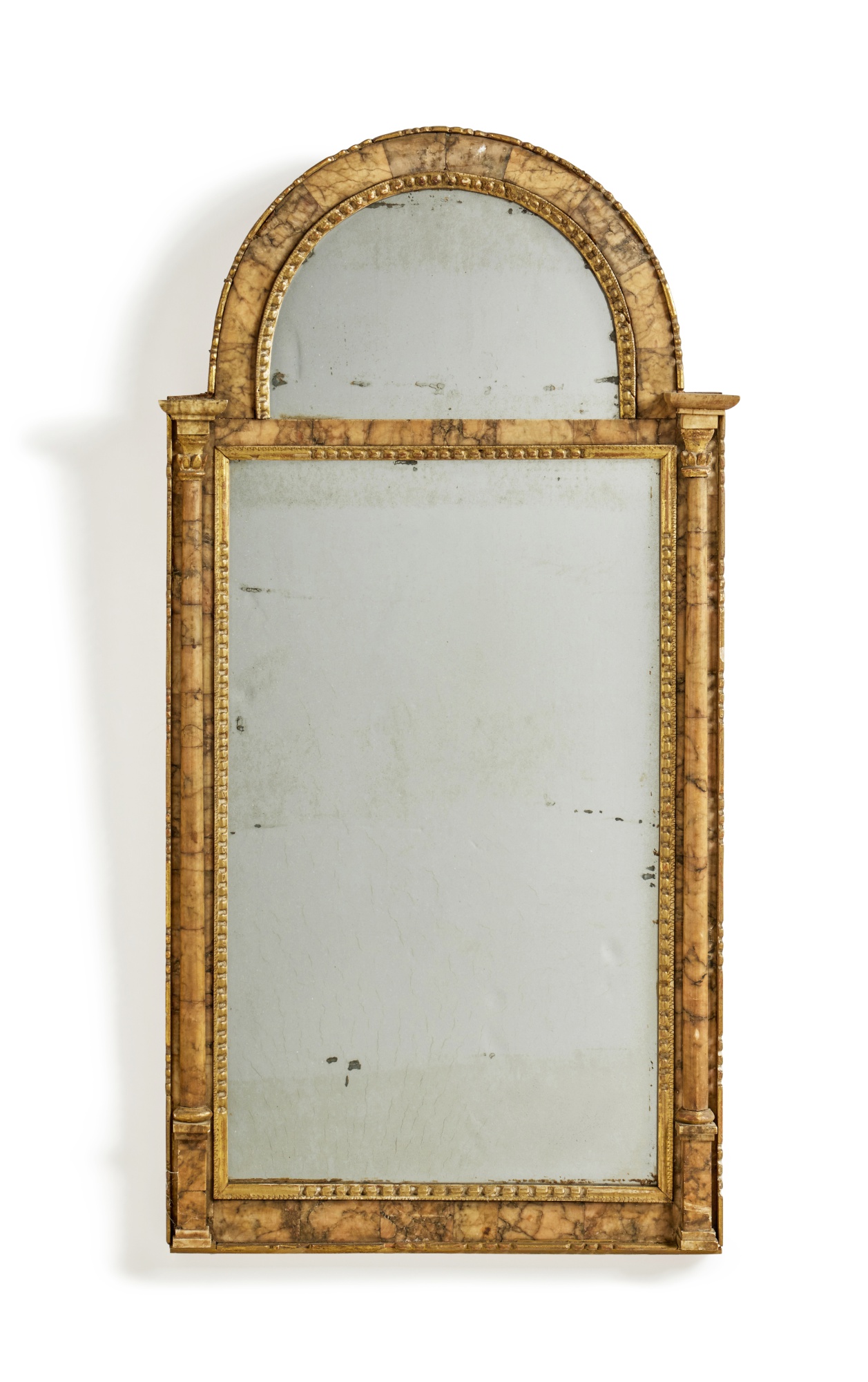 Two Iberian Neoclassical Alabaster Inlaid Bilbao Mirrors, Circa 1790 ...