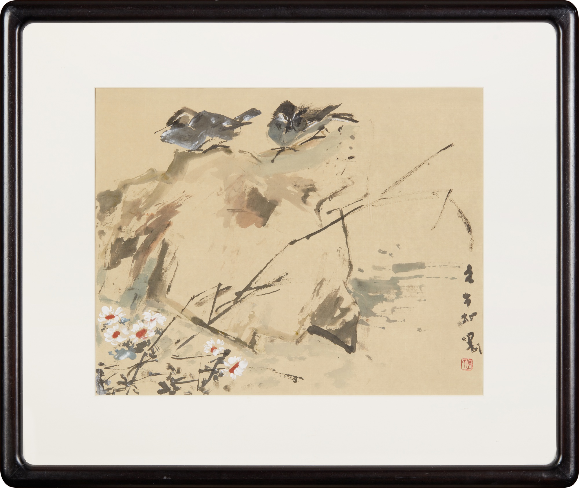 Chen Wen Hsi 陳文希 | i) Sparrows and flowers ii) Ducks iii) Two Birds iv ...