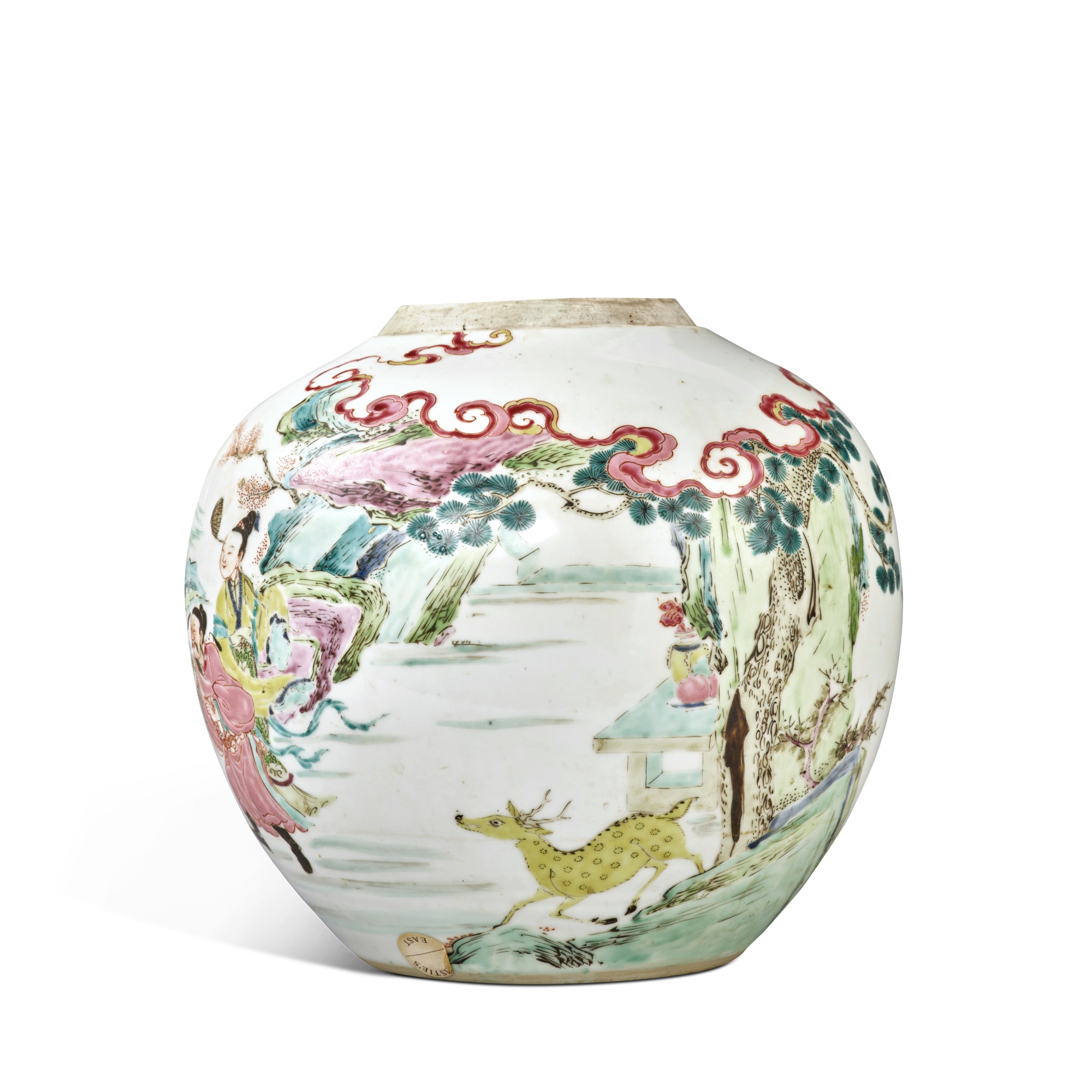 A famille-rose 'Eight Daoist Immortals' ovoid jar, Qing dynasty ...