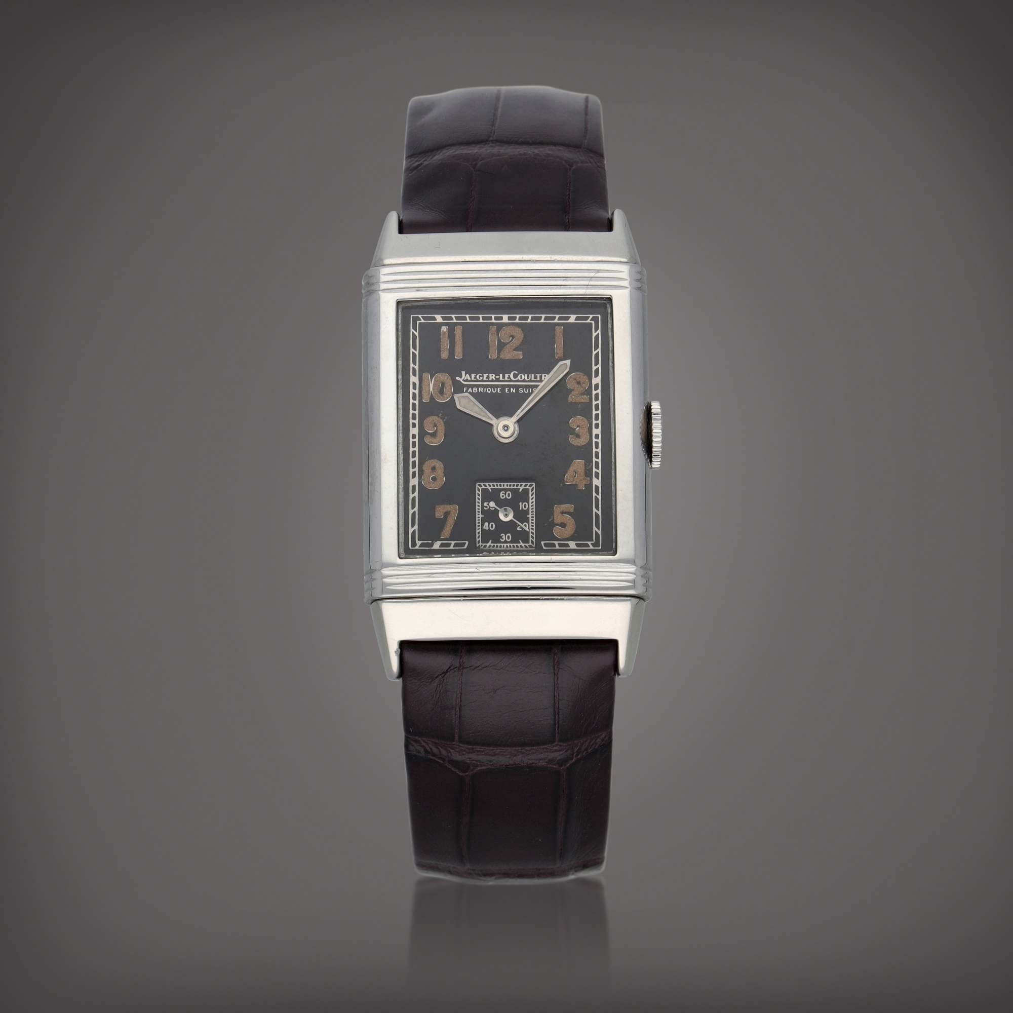 Reverso, Reference 201 | A reversible stainless steel wristwatch ...