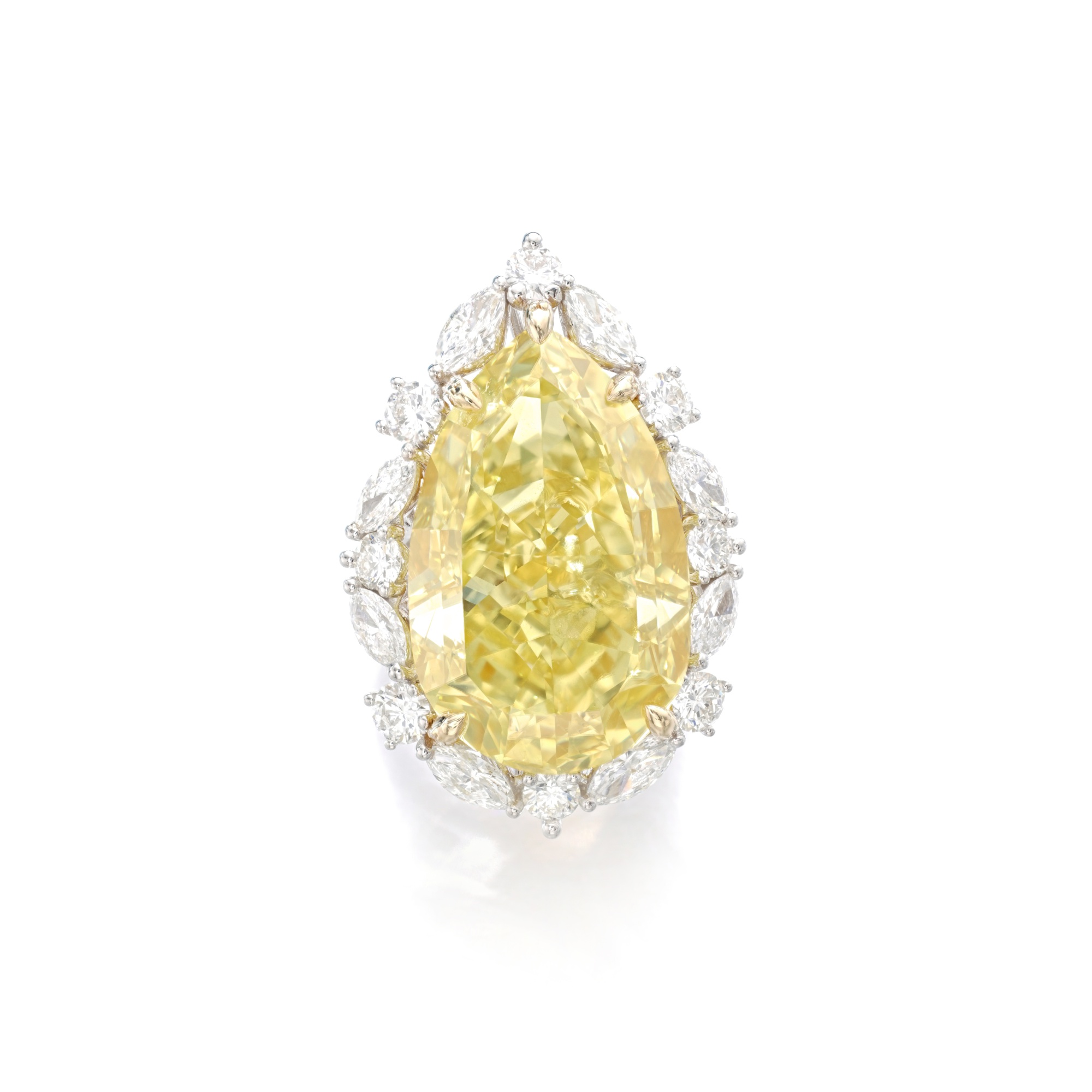 Magnificent fancy vivid yellow diamond ring, The Mouawad Empress ...