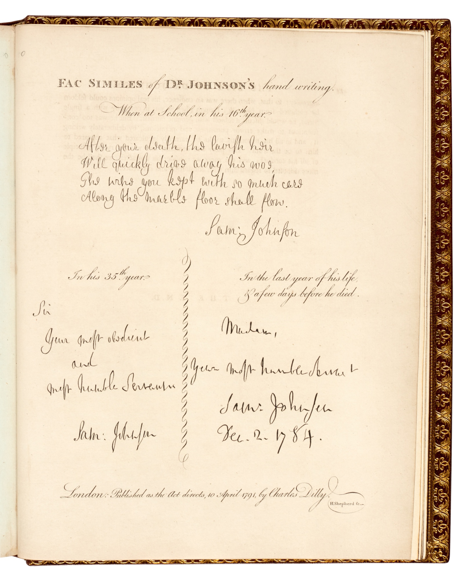 James Boswell | The Life of Samuel Johnson, London, 1791, 2 vols ...