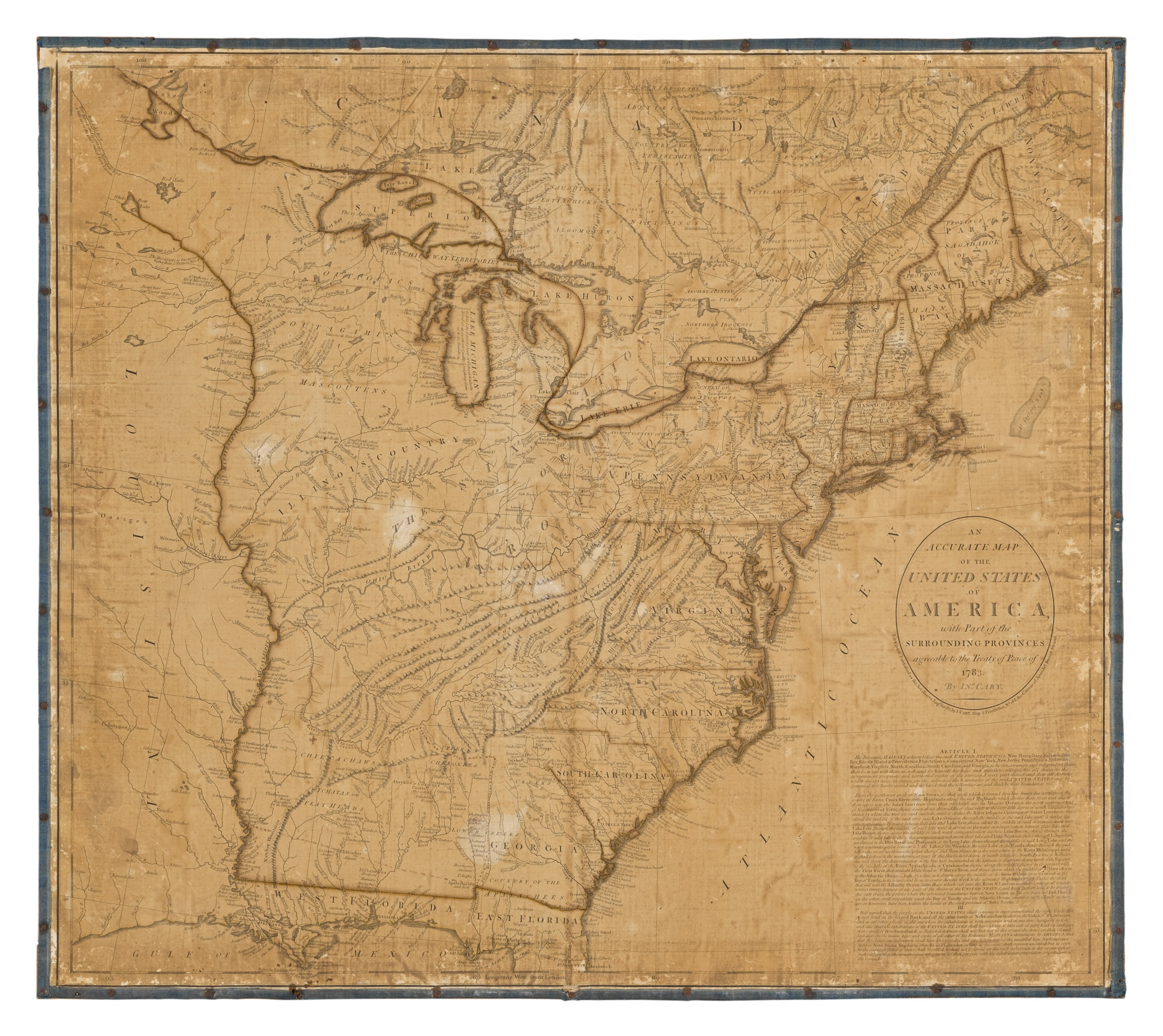 Cary, John | A great cartographical rarity of the United States | Fine ...