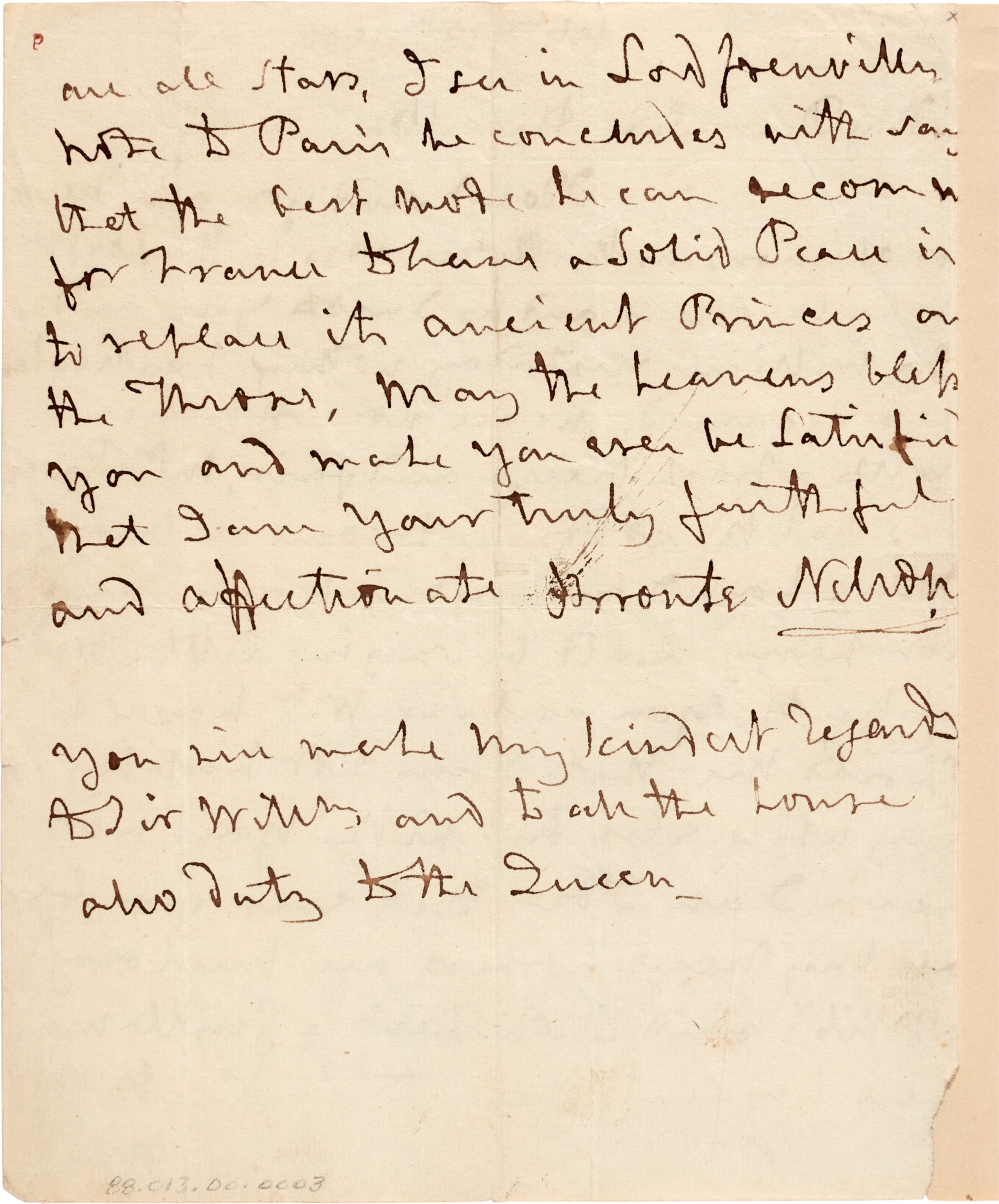 Horatio, Viscount Nelson | Autograph letter signed, to Emma Hamilton ...