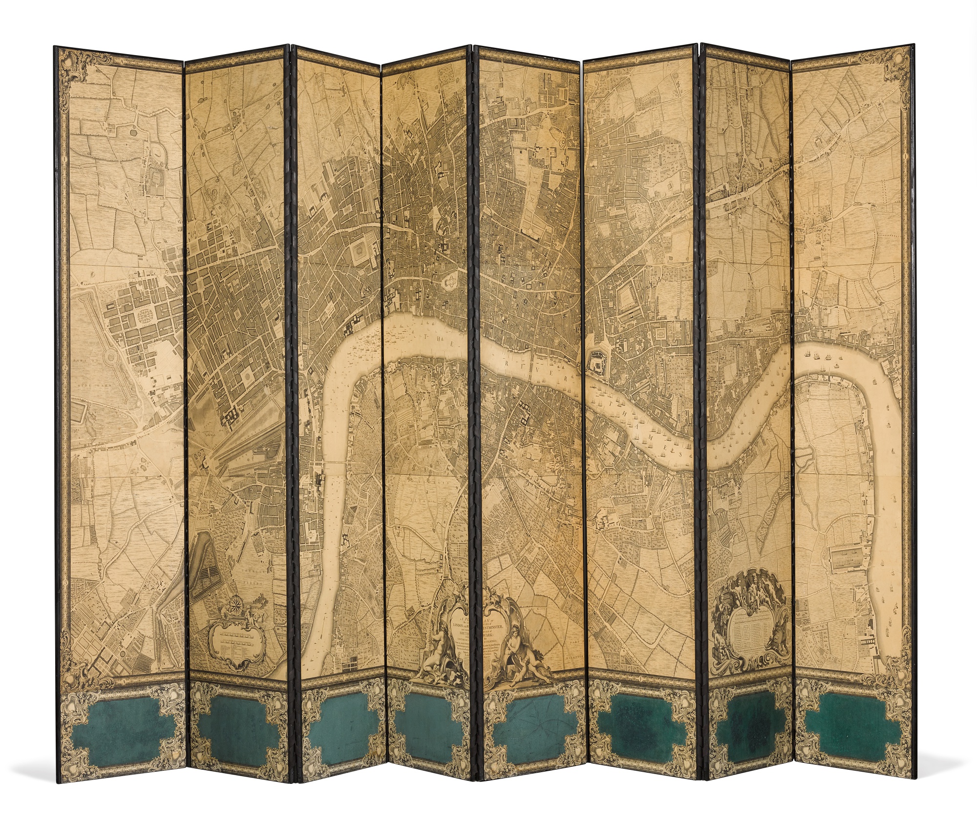 John Rocque | A plan of the cities of London and Westminster, London, c ...