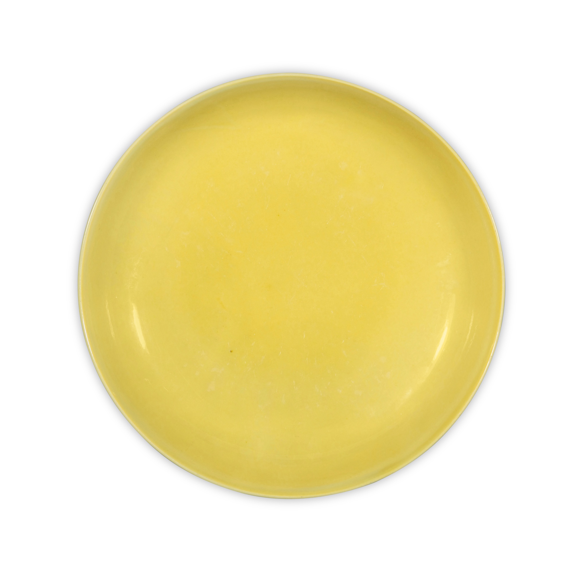 A fine yellow-glazed dish, Mark and period of Jiajing | 明嘉靖 黃釉盤 《大明嘉靖年製 ...