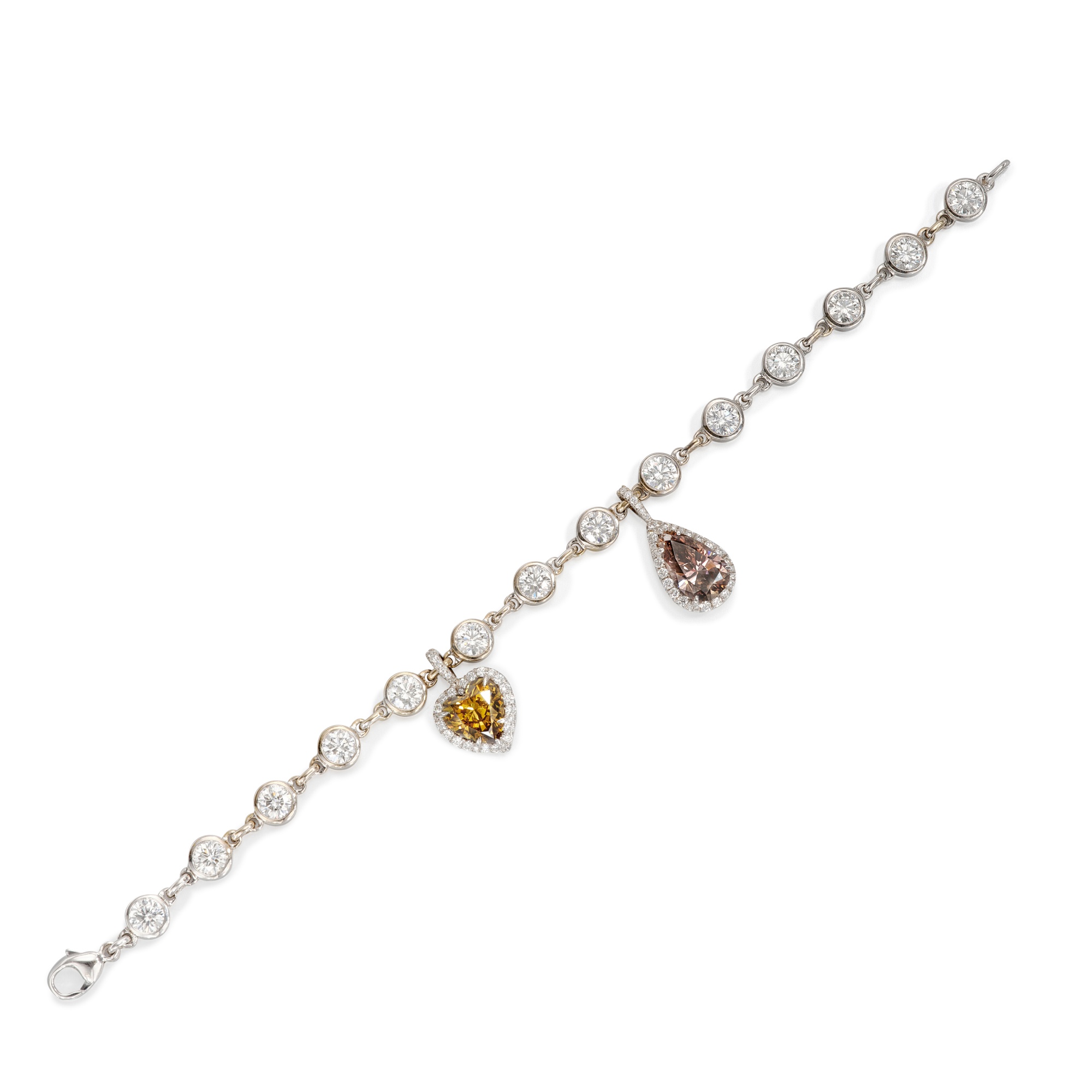 Fancy Deep Brownish Greenish Yellow and Fancy Dark Brown Diamond and ...