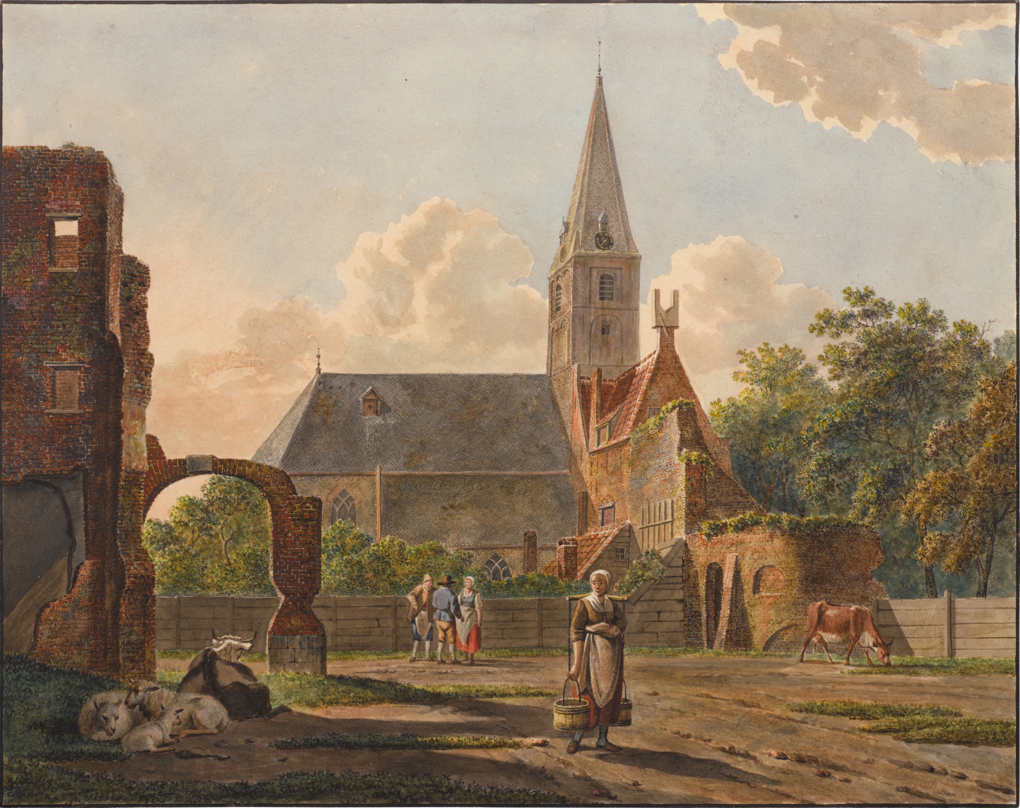 The Church and Abbey Ruins of Rijnsburg | Old Master and British Works ...