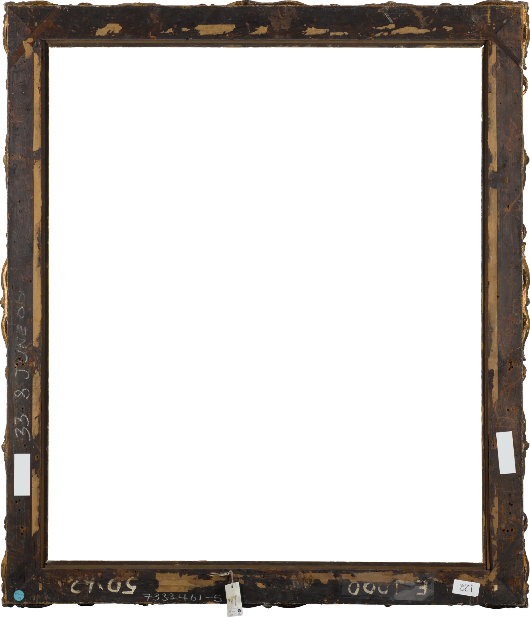 A British Rococo carved giltwood frame