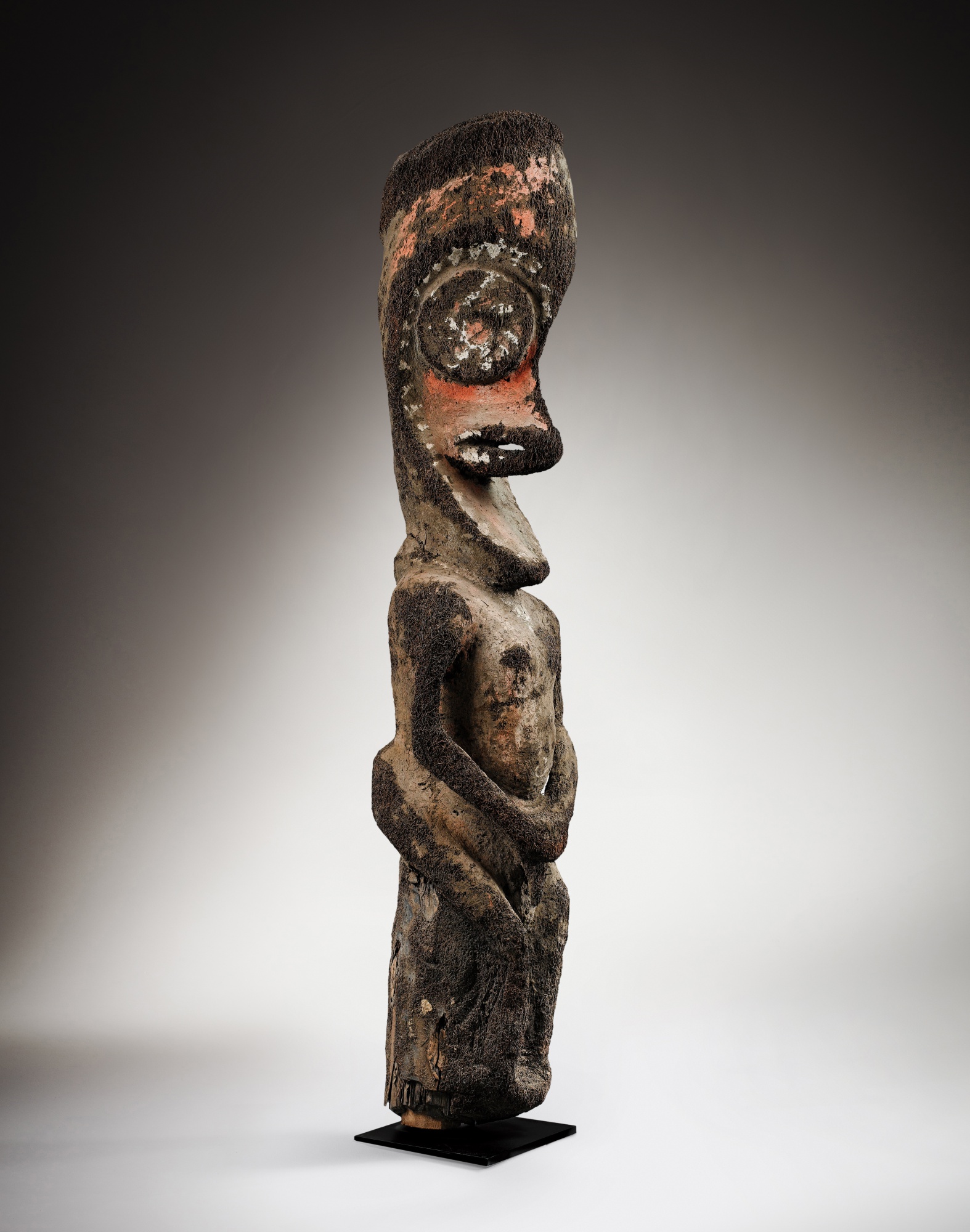 Statue de grade en fougère arborescente, nord de l'île Ambrym, Archipel ...