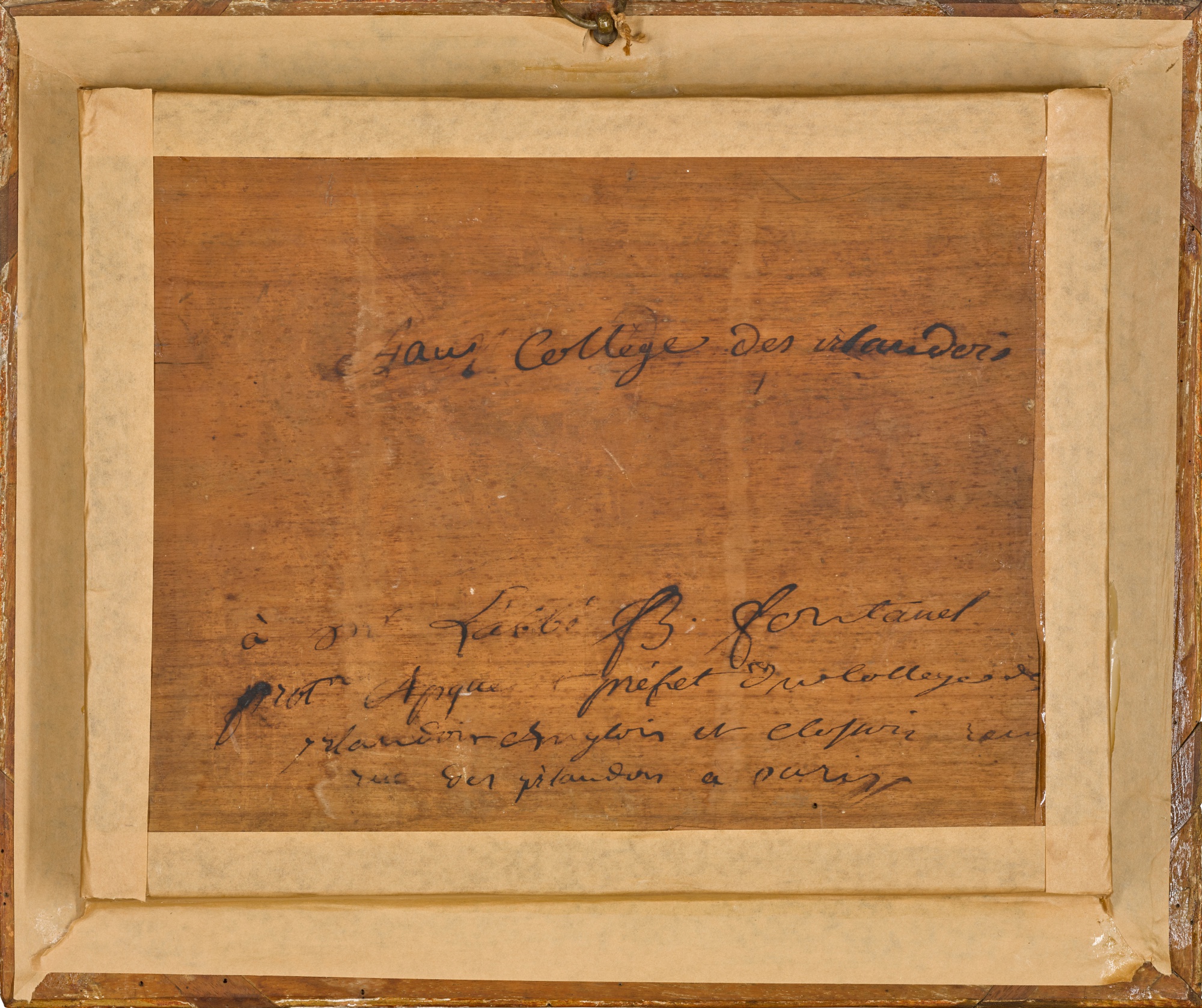 A pair of French convent work reliquary scrollwork pictures, early 18th ...