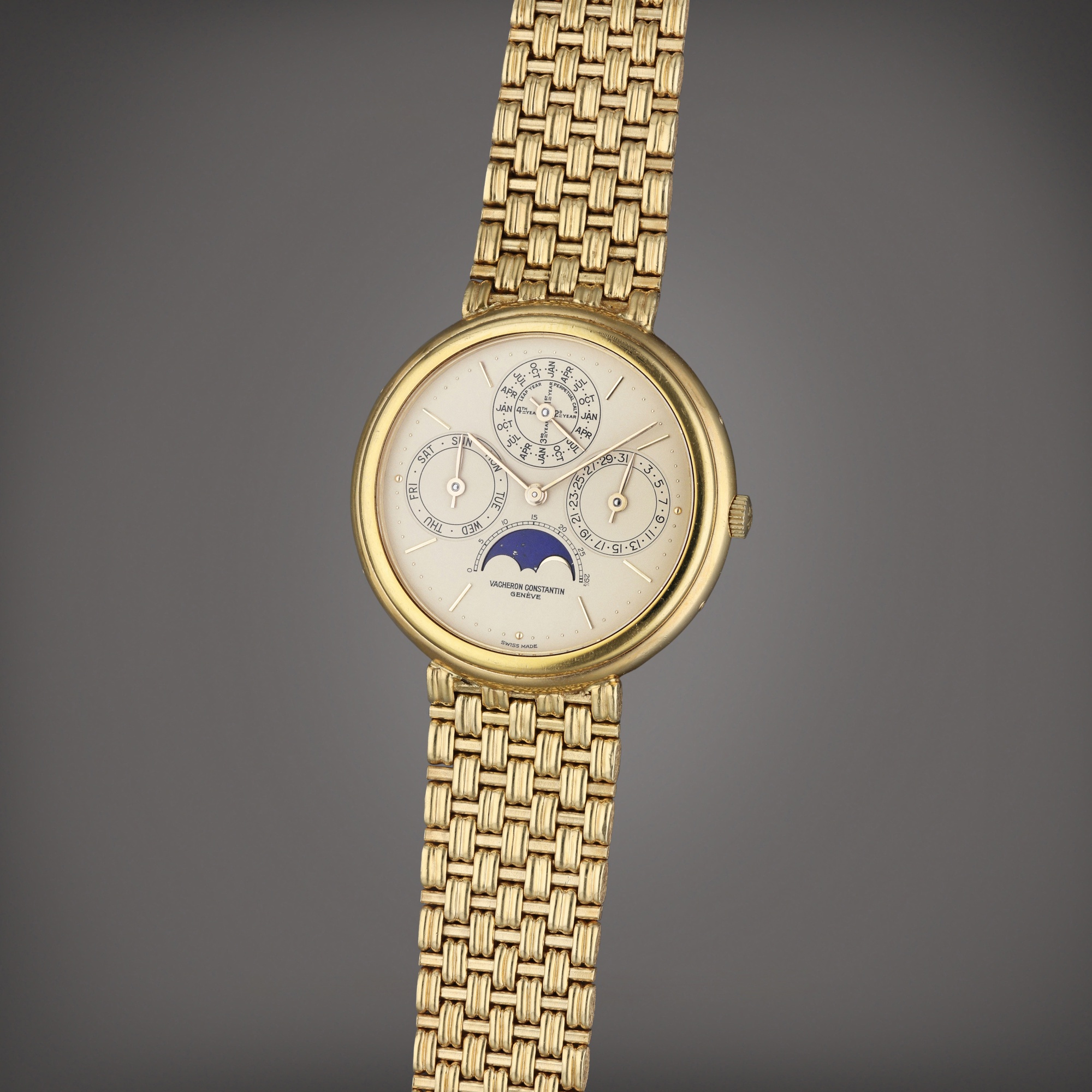 Reference 43031 | A yellow gold automatic perpetual calendar bracelet ...