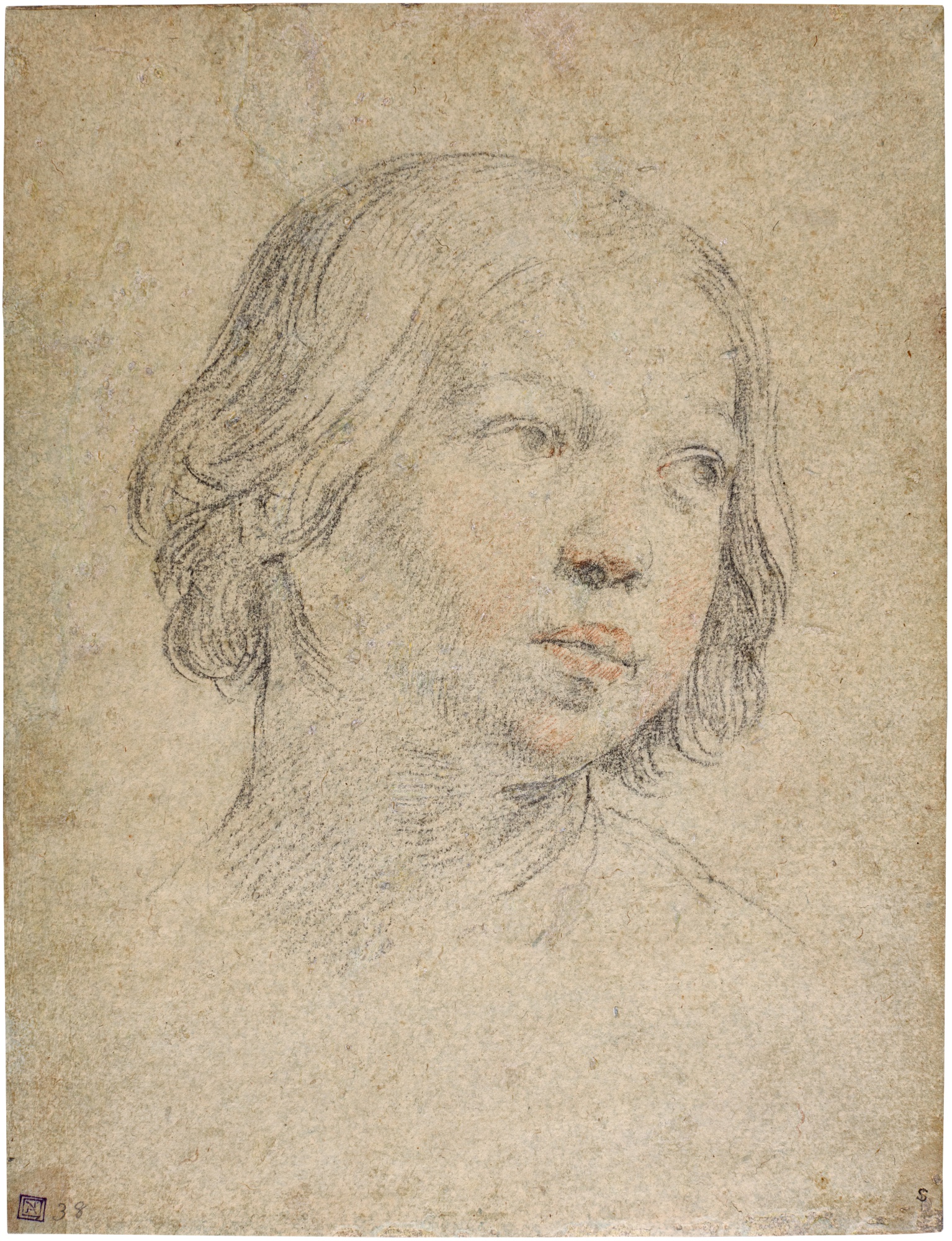The head of a young boy, slightly turned to the right | Master Works on ...
