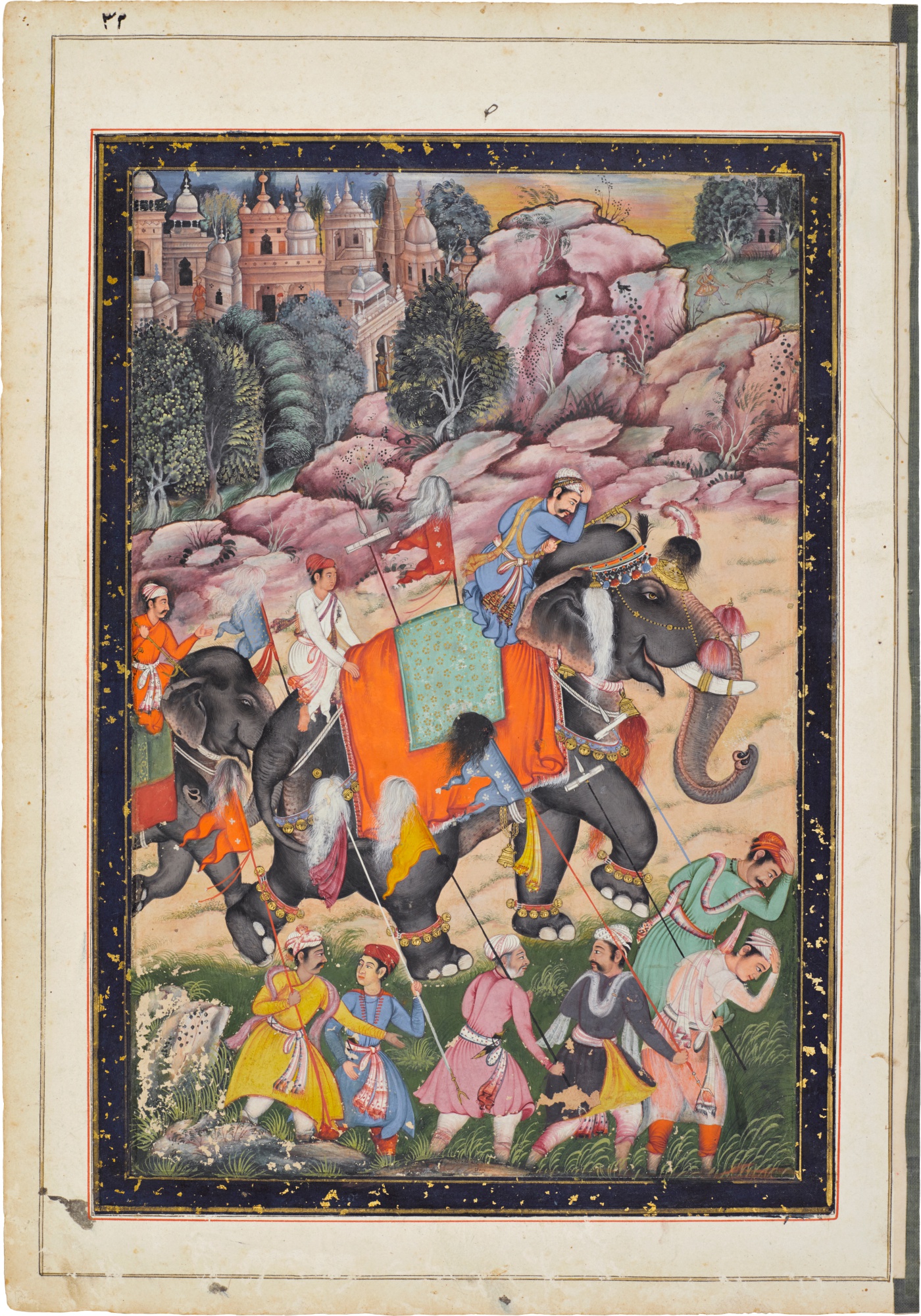 Greeting a royal arrival, India, Mughal, circa 1580-85 | Arts of the ...