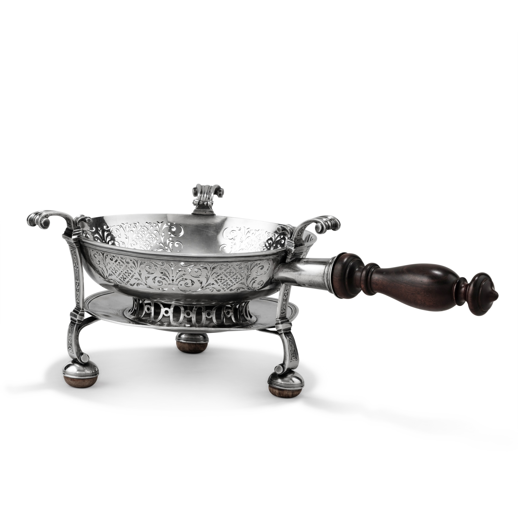 A large silver warming-stand, Paris, 1718-1719, apparently without ...