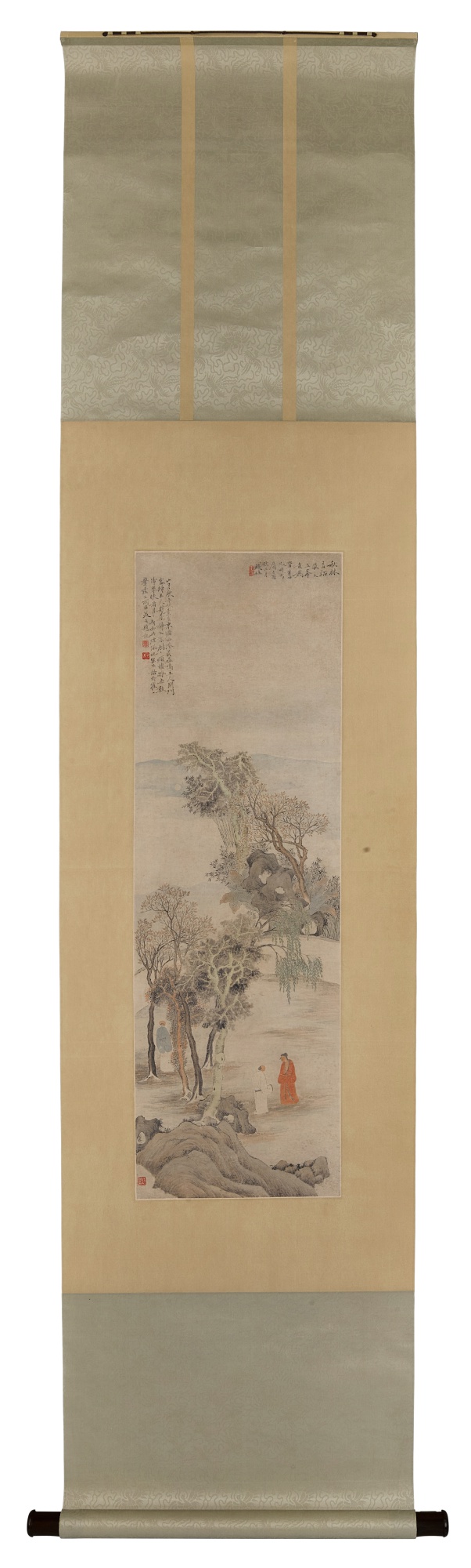 Qian Du 1763 - 1844 錢杜 | Landscape after Wen Boren 仿文伯仁《秋林月話圖》 | Fine ...