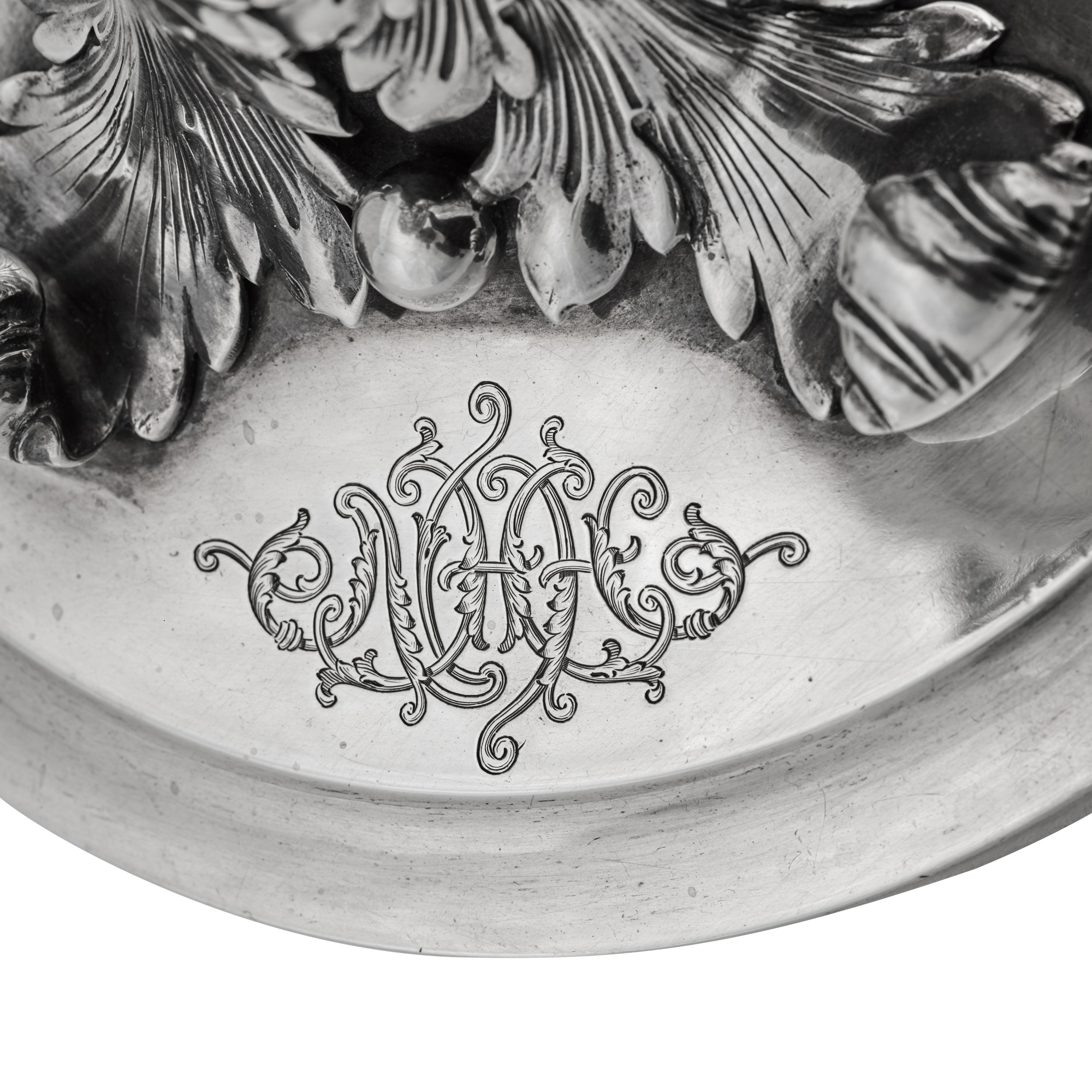 A large American silver mirror plateau and extensive matched decorative ...
