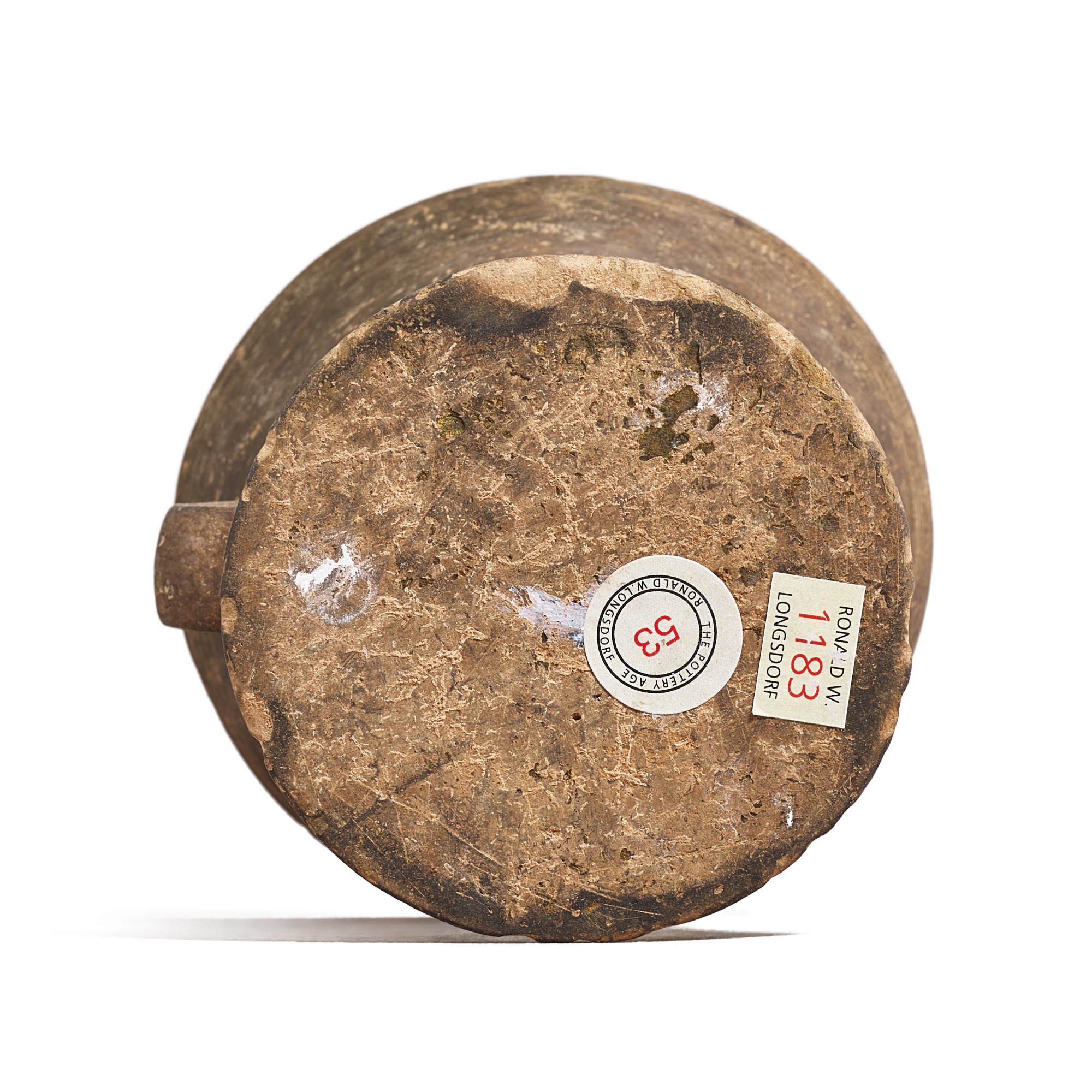 A tall grey pottery waisted cup, Dawenkou culture, 4300-2400 B.C. 大汶口文化 ...