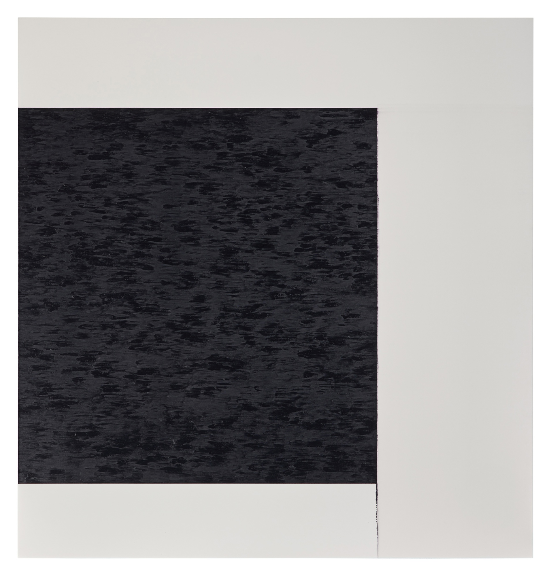 Exposed Painting, Paynes Grey/ Yellow Oxide on White | Contemporary ...
