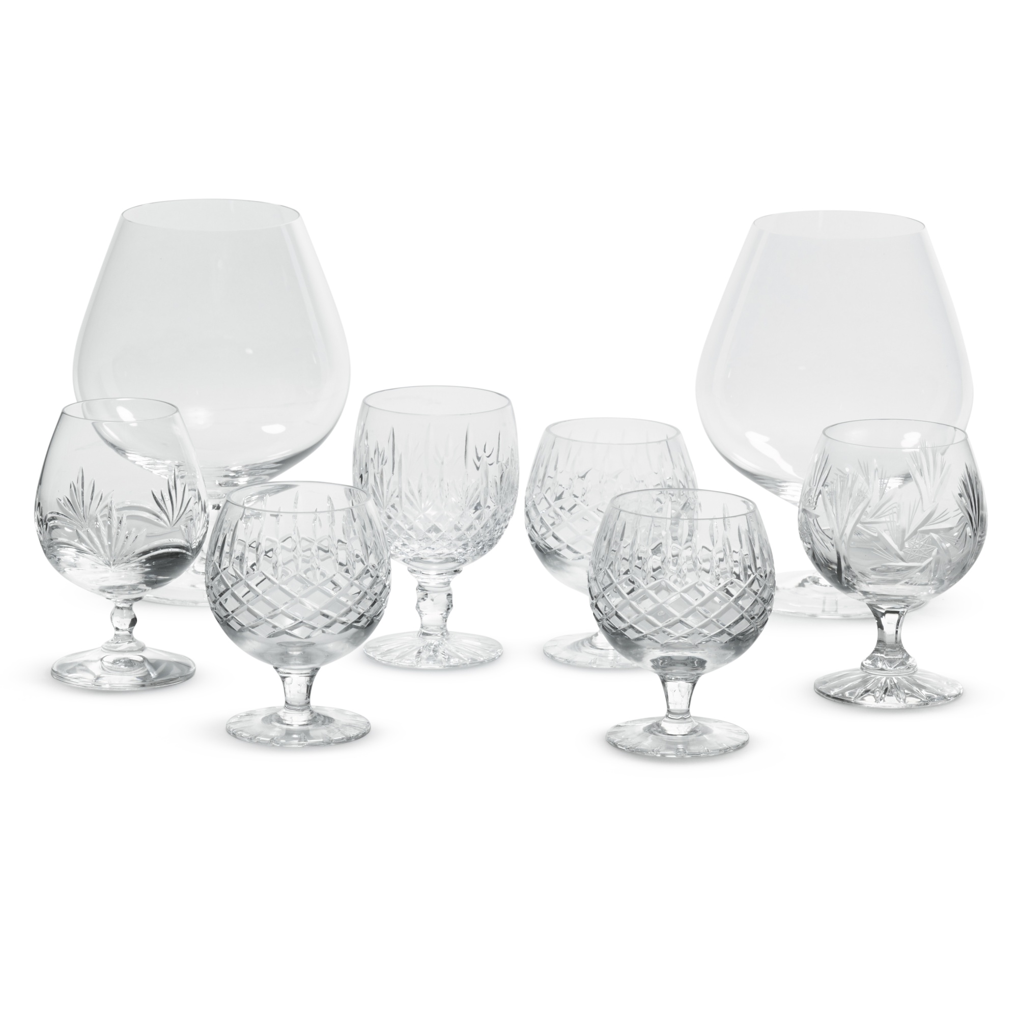 A set of six cut-glass brandy balloons, 20th century | Freddie Mercury ...