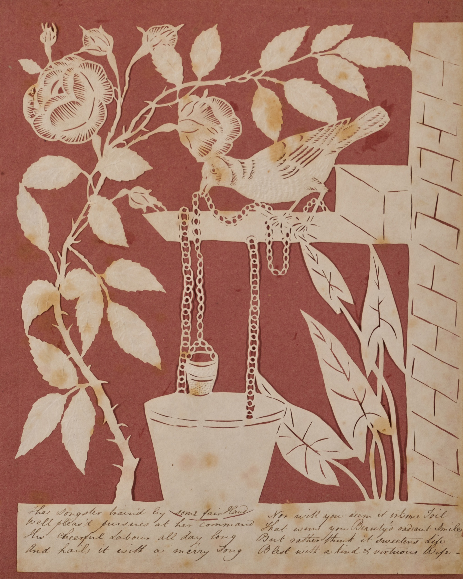 A set of ten embossed and cut out paper decorations, by Elizabeth ...
