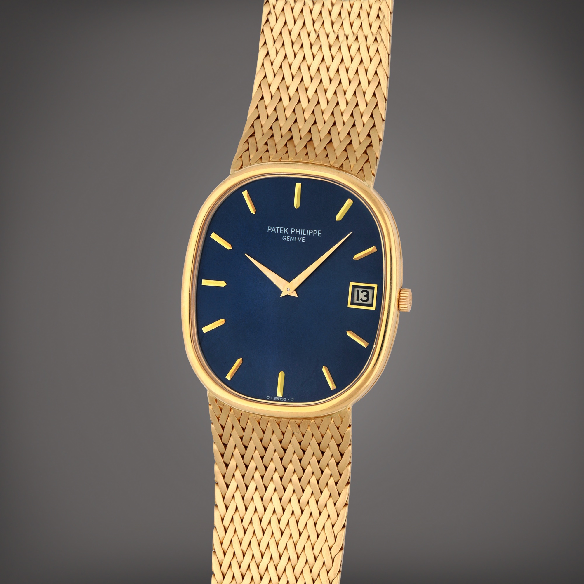 Ellipse, Reference 3605/1 | A yellow gold bracelet watch with date ...