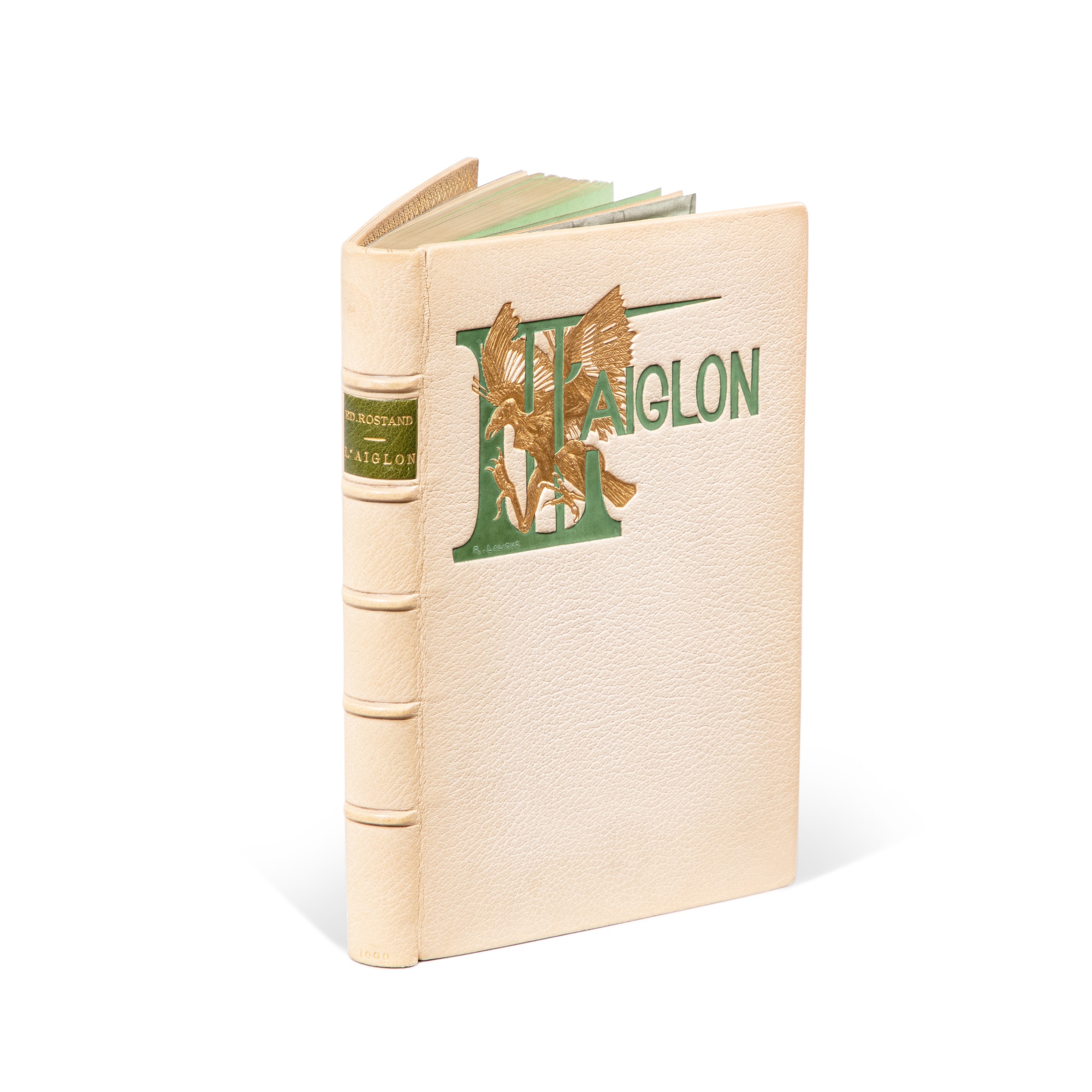 L'Aiglon. 1900. Exemplaire sur papier vert, dans une reliure inspirée d ...