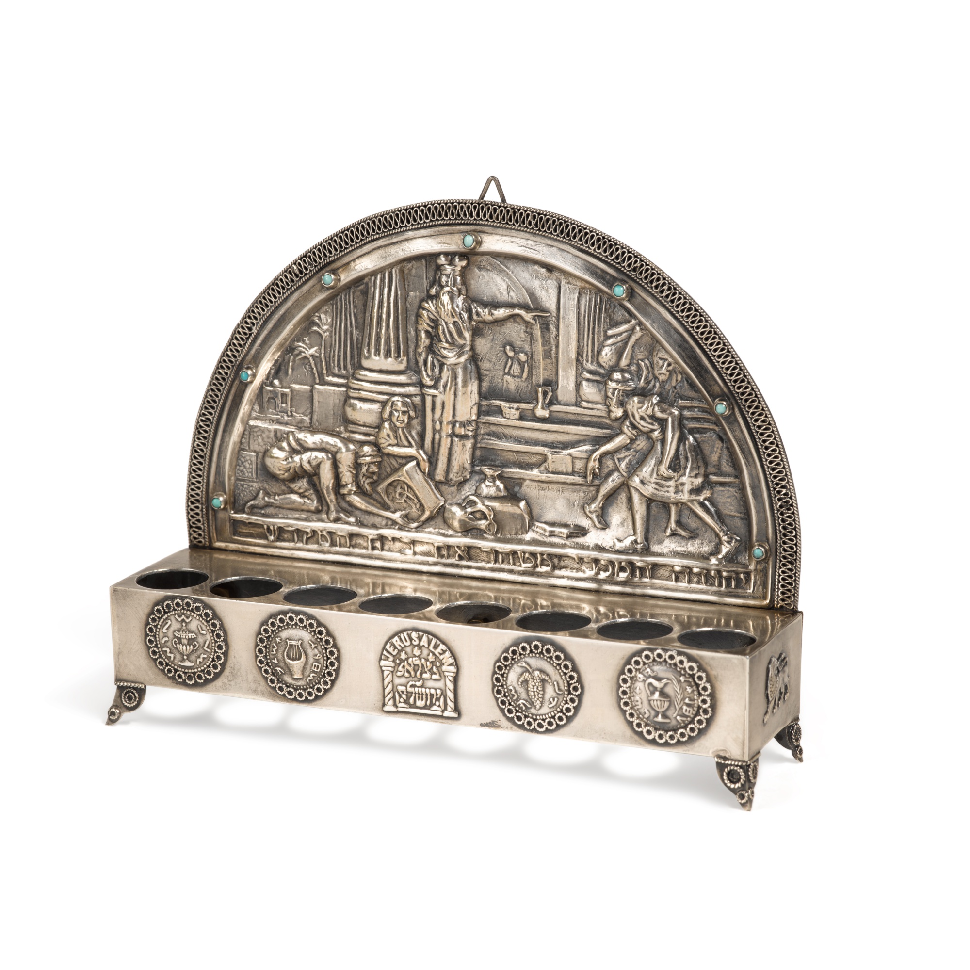 A Bezalel Silver Small Hanukkah Lamp, Jerusalem, circa 1920 | The ...