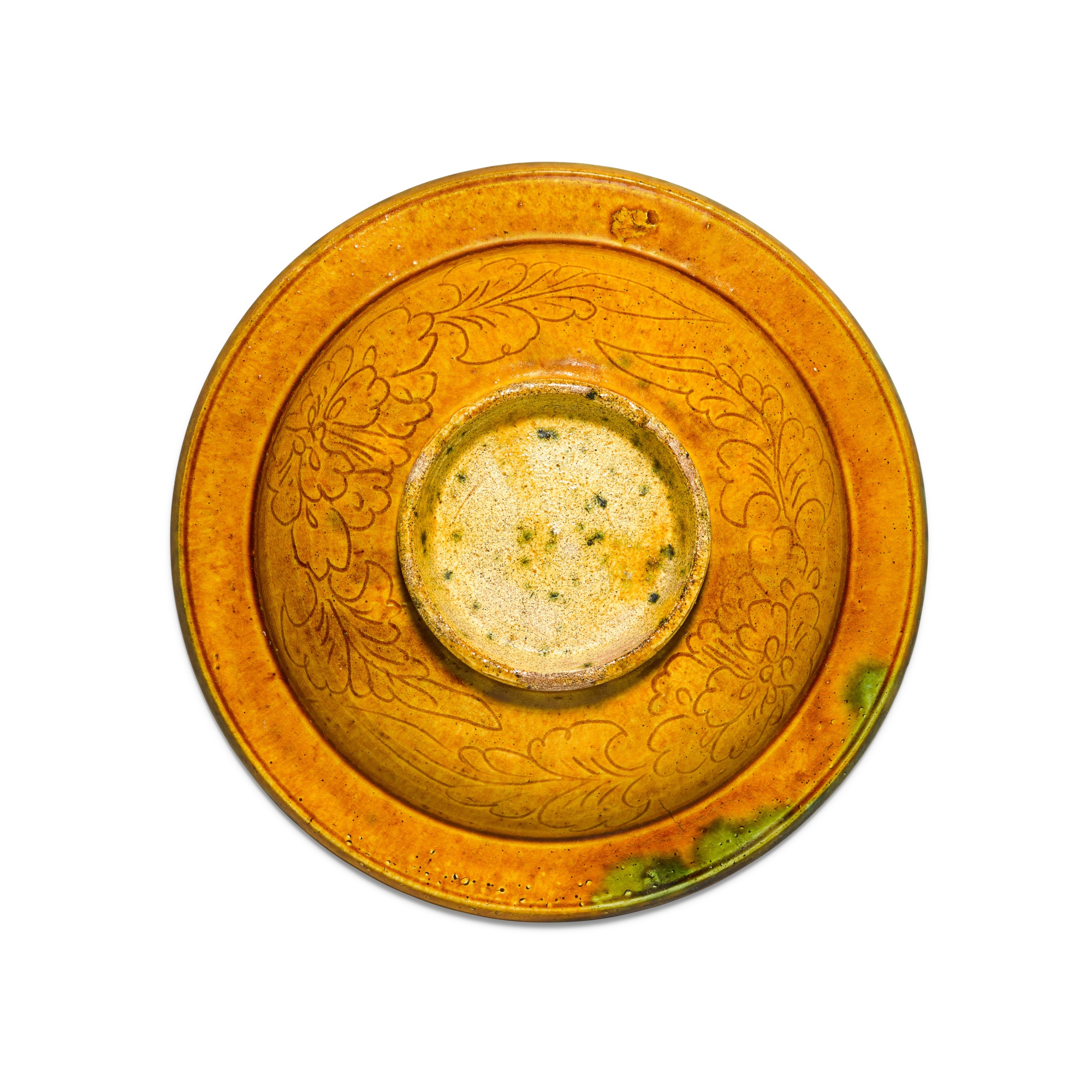 A yellow and green-glazed dish, Liao dynasty | 遼 黃綠釉盤 | HOTUNG | 何東 The ...