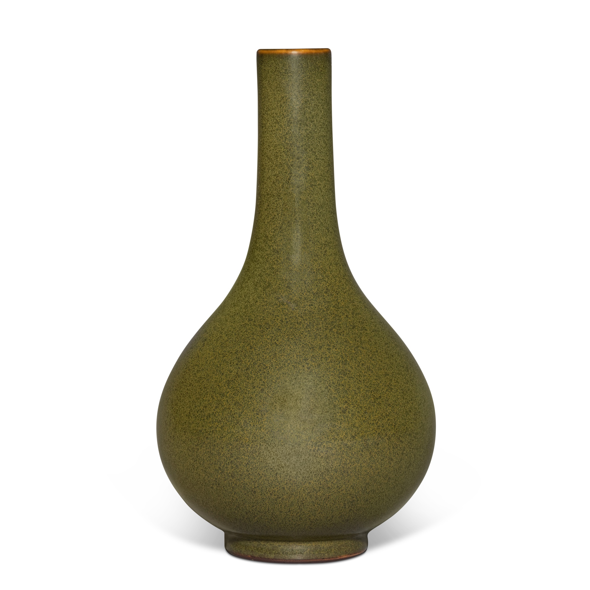 A teadust-glazed pear-shaped vase, Seal mark and period of Qianlong ...