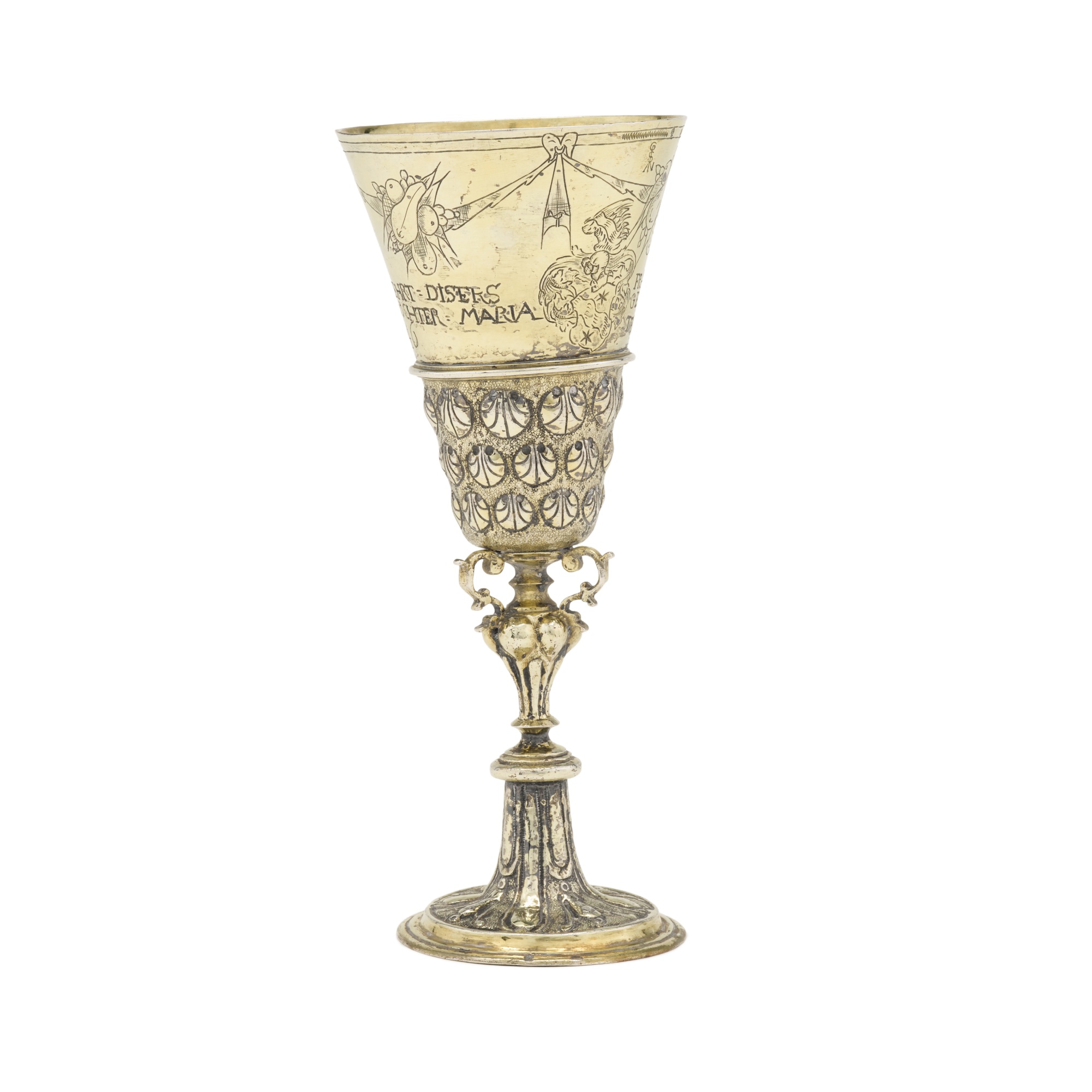 A German silver-gilt cup, probably Jermias Bair II, Augsburg, circa ...