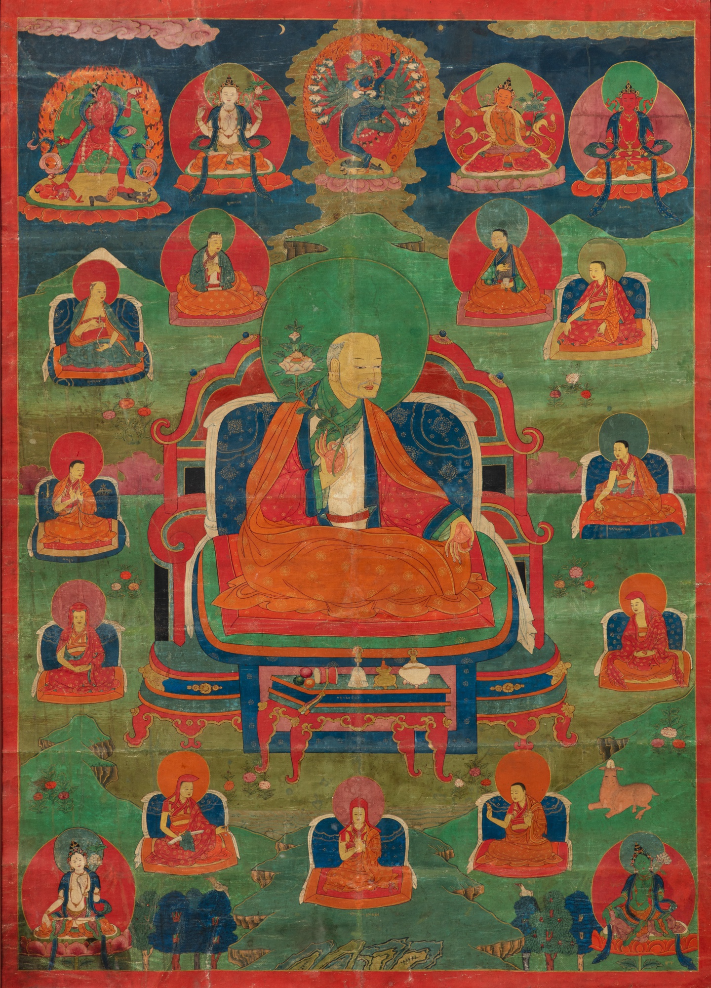 A rare thangka depicting Sachen Kunga Nyingpo, Tibet, 16th/17th century ...