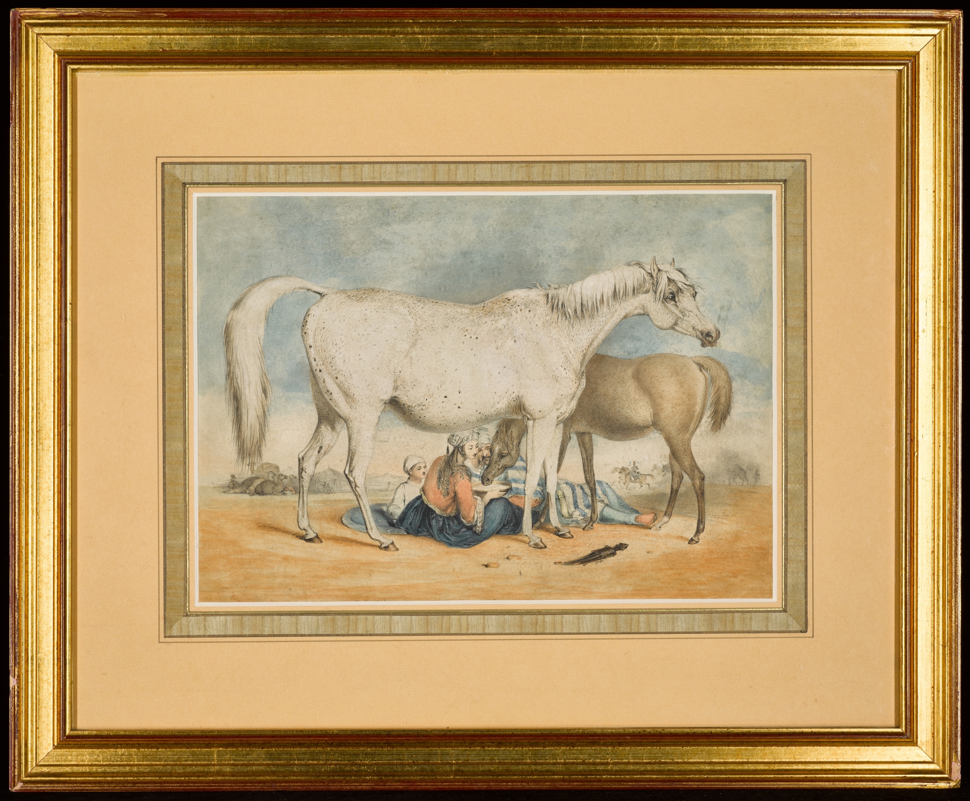 A pair of watercolours of Arab horses, circa 1840s | Kenneth Neame ...