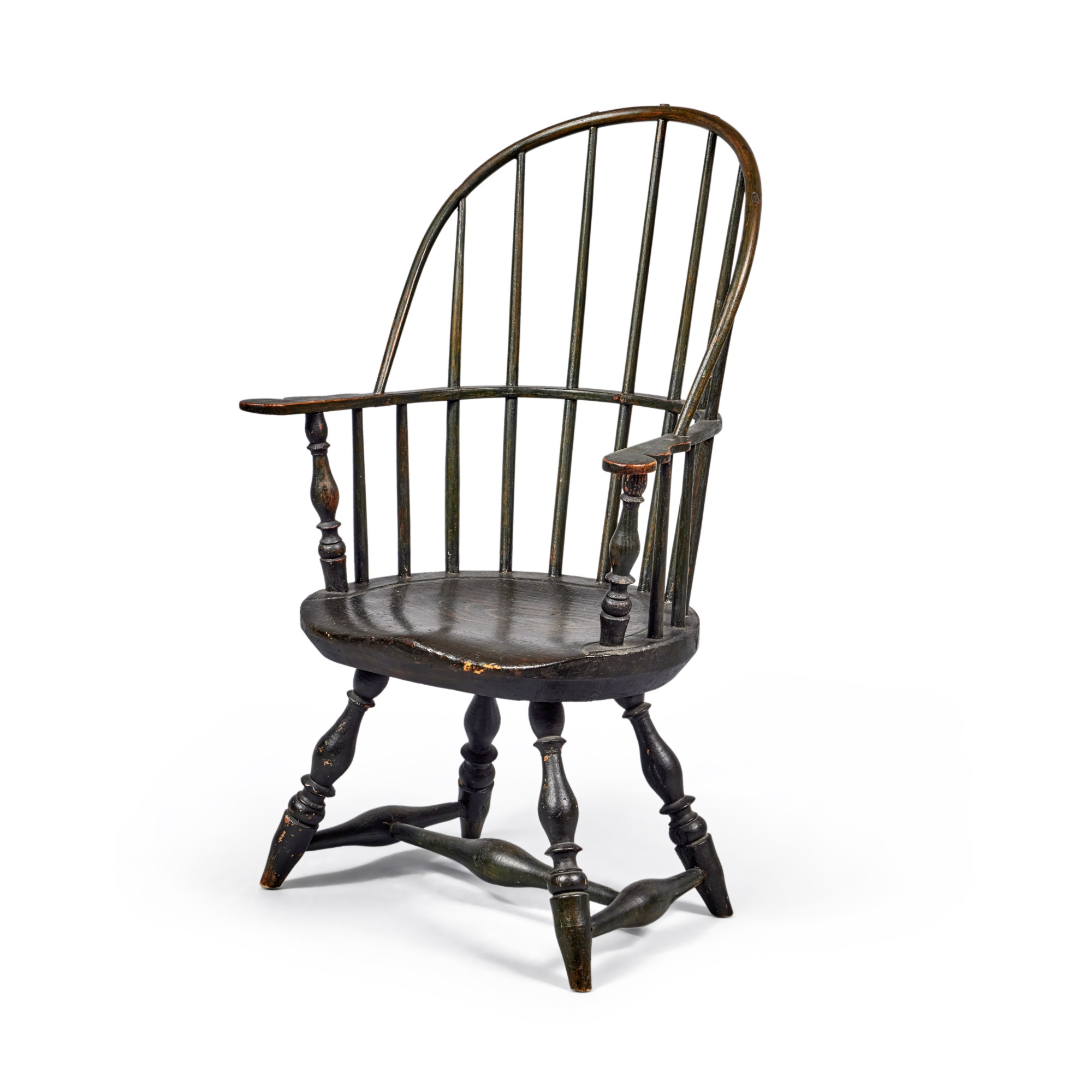 Fine and Rare Child's Black-Painted Sack-Back Windsor Armchair ...