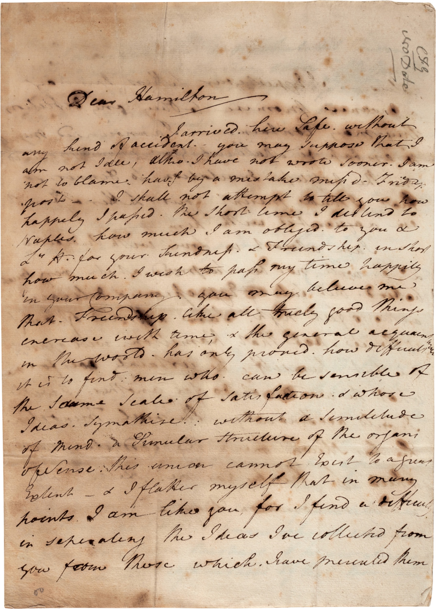 Charles Greville and Sir William Hamilton | Five letters by various ...