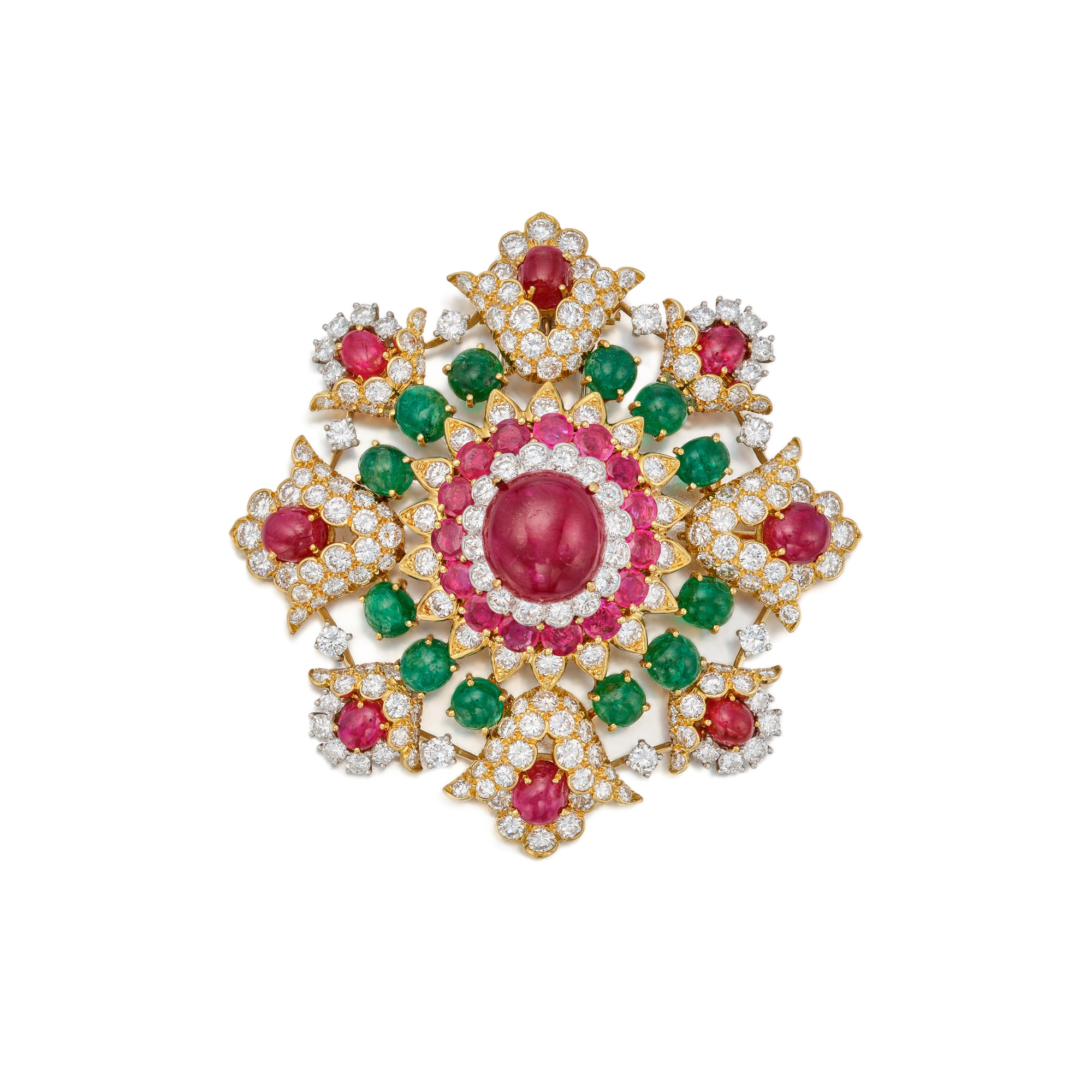 A Ruby, Emerald and Diamond Pendant-Brooch | Exceptional Jewels: The ...
