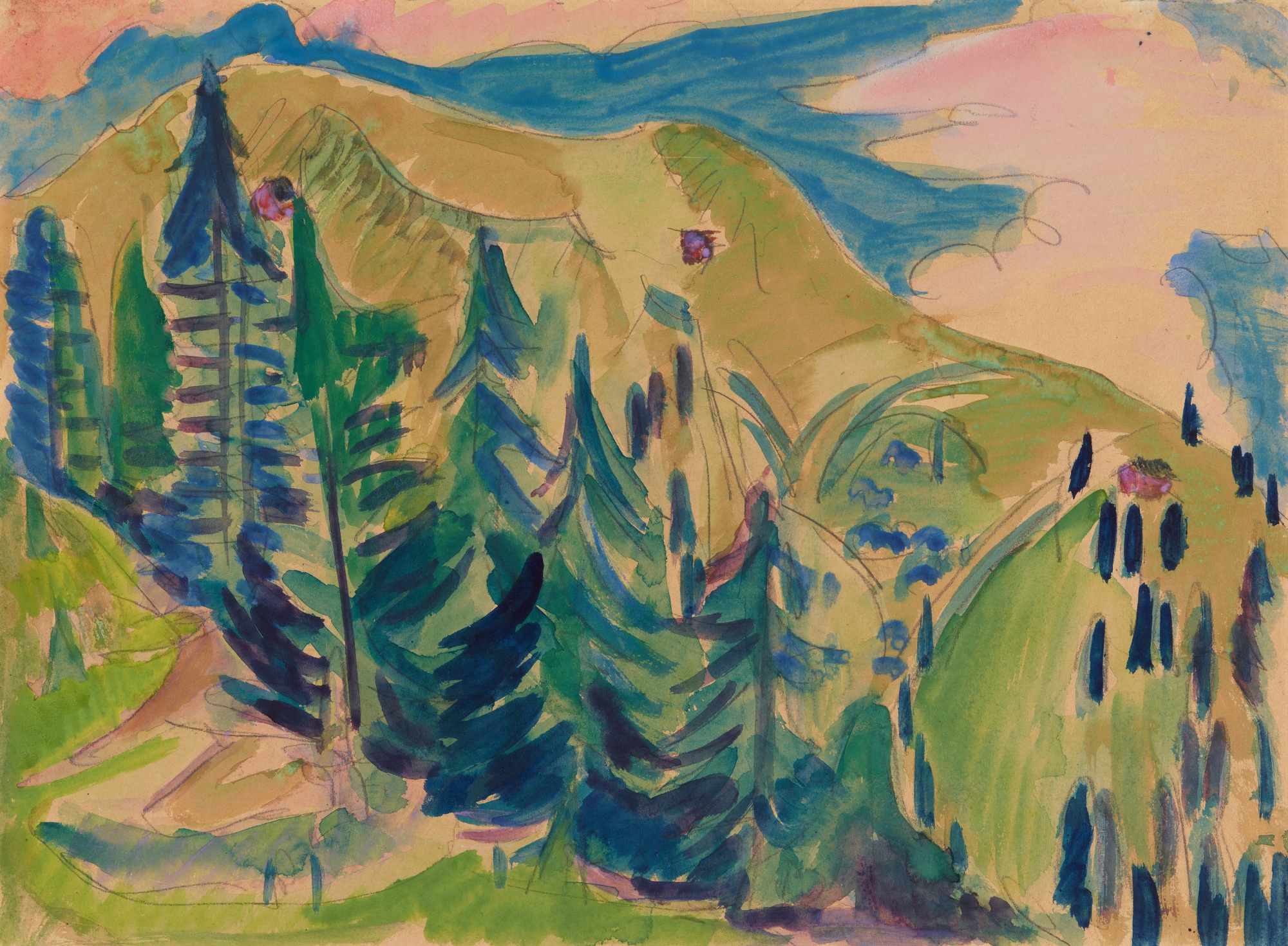 Tannen über dem Sertigtal (Davoser Landschaft) | The Robert & Helga ...