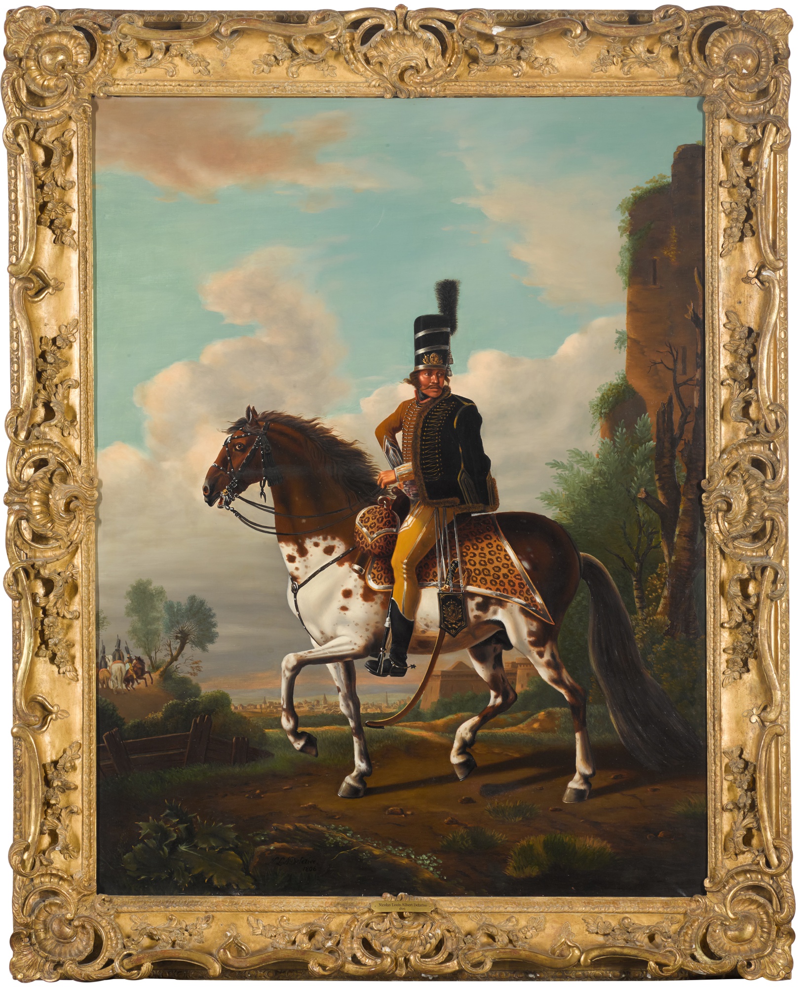Portrait of a hussar on horseback | Kenneth Neame: Cadogan Square and ...