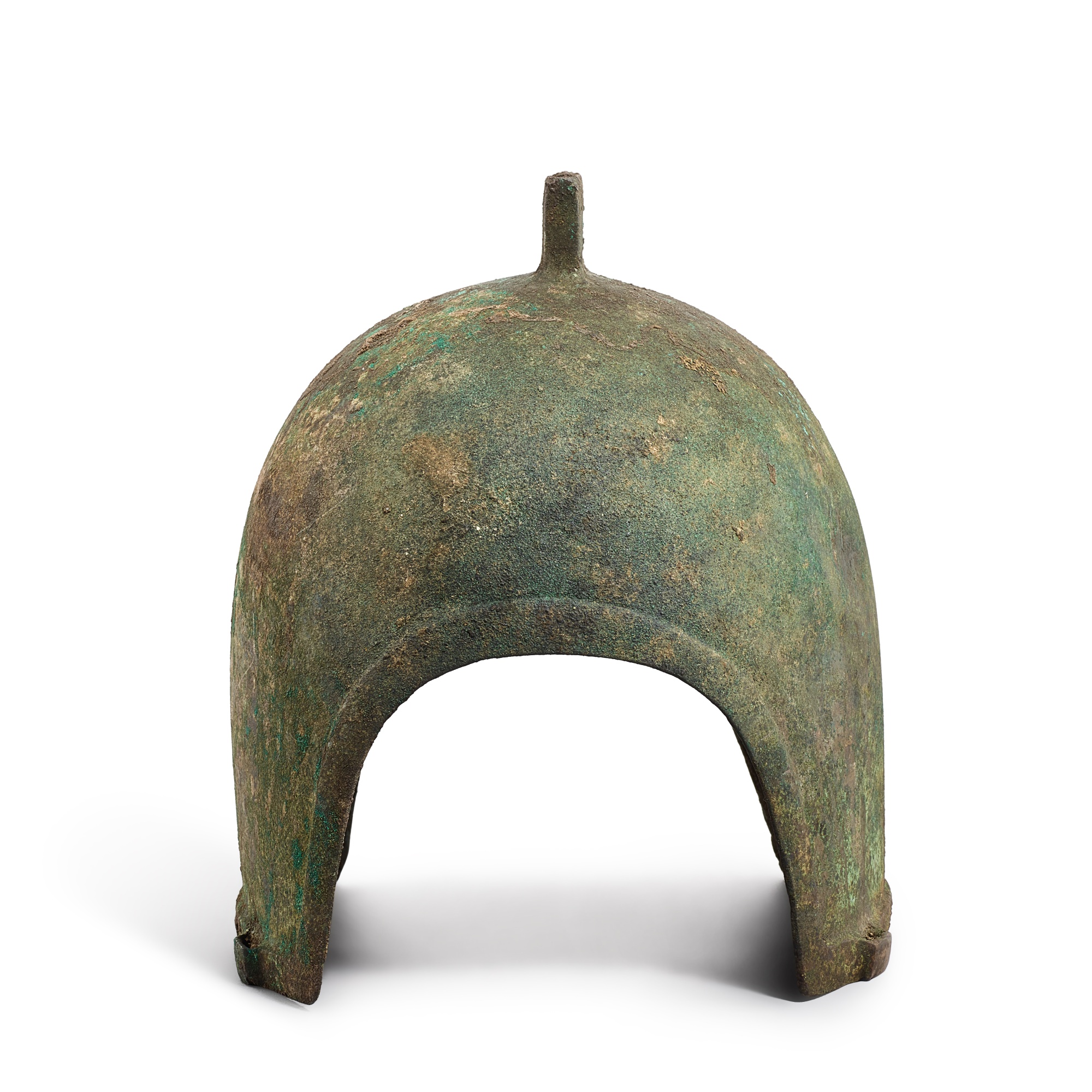 An archaic bronze helmet, Eastern Zhou dynasty, Warring States period ...