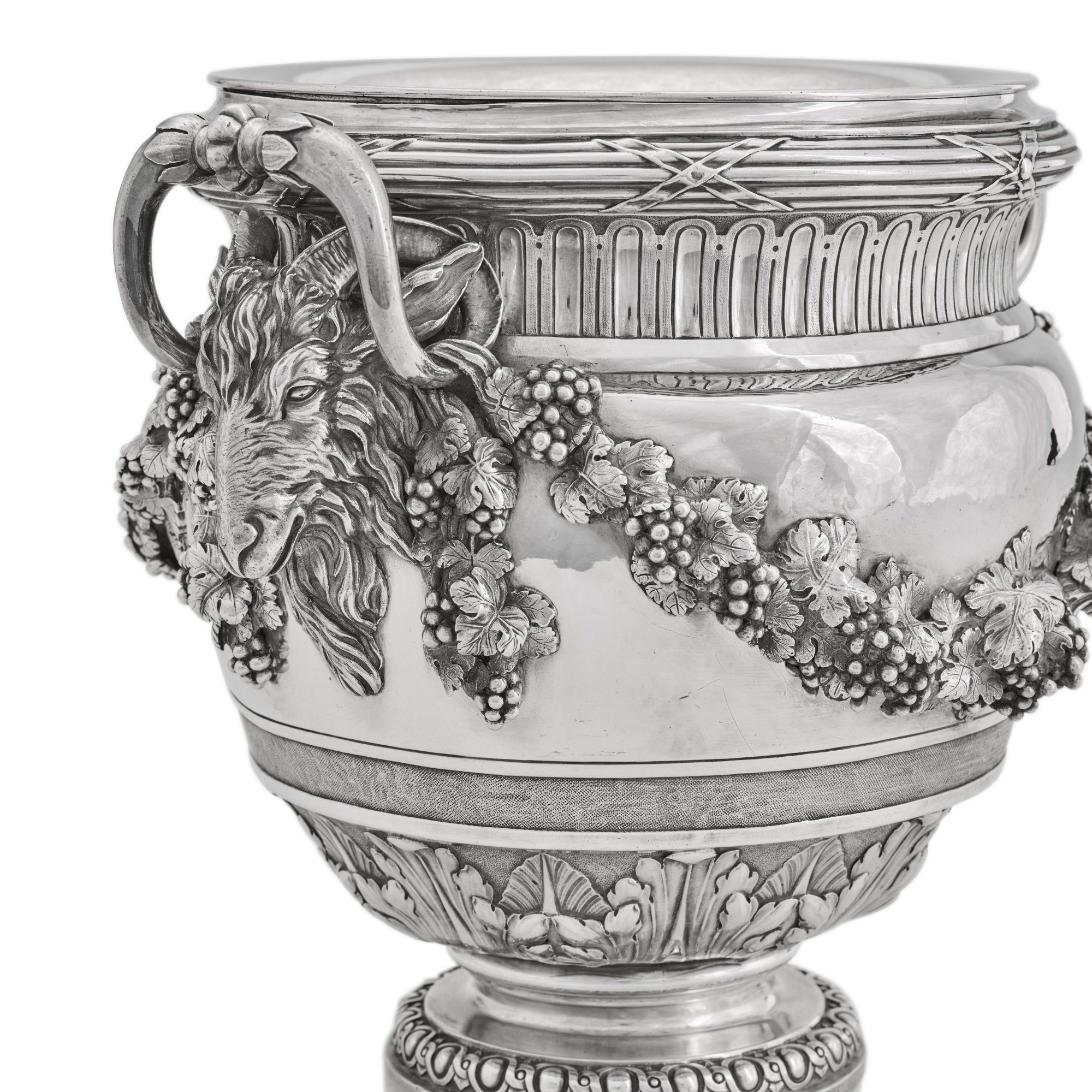 A pair of George III silver wine coolers, Parker & Wakelin, London ...